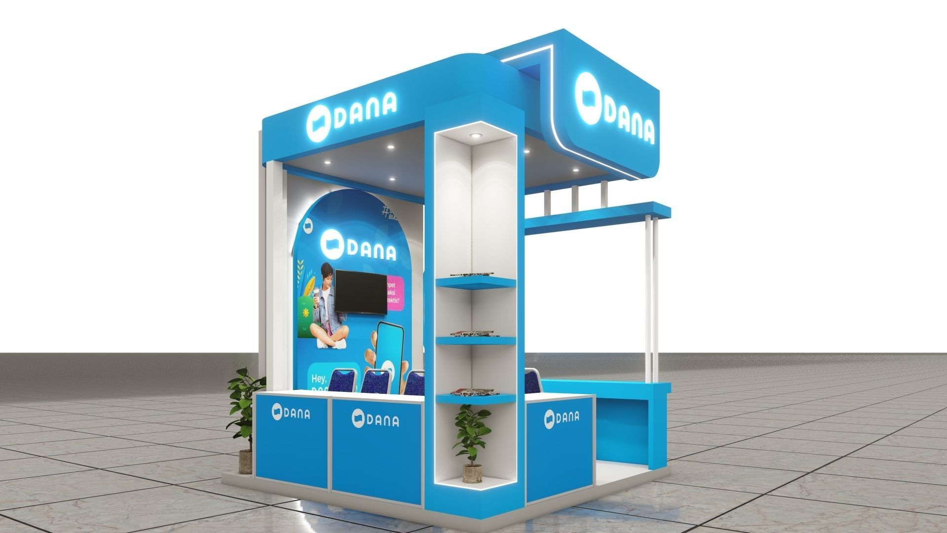 Booth 3x3 3D model | CGTrader