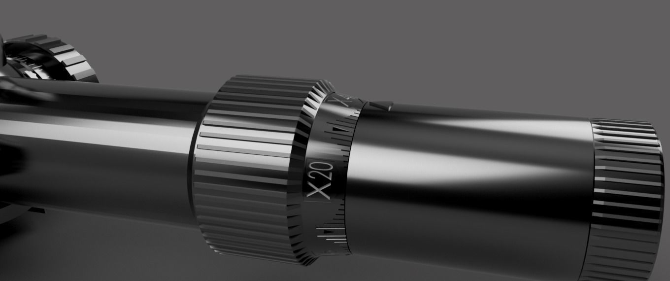 Optical scope X20 power 3D model | CGTrader