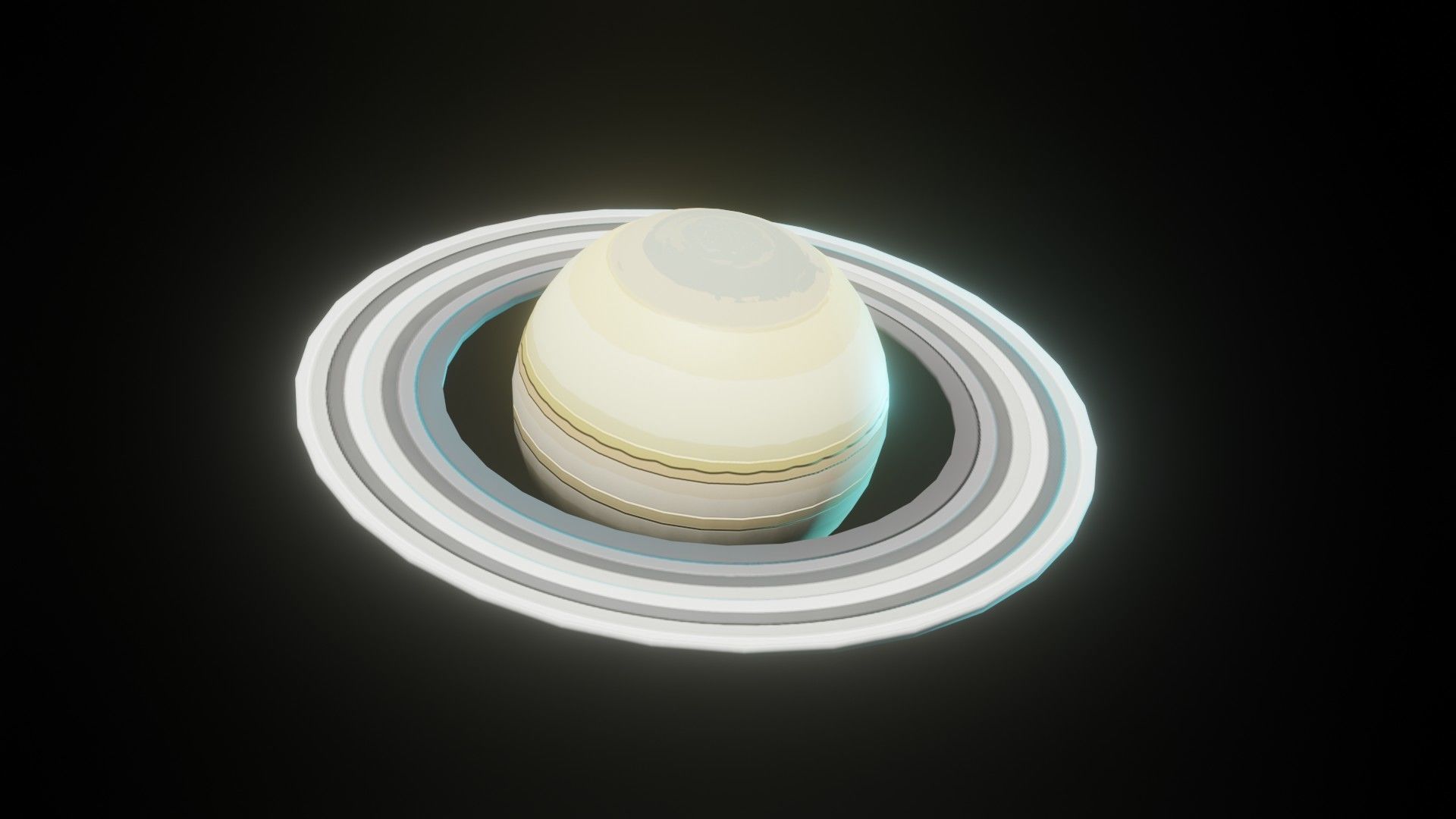 3D model Stylized Planet Saturn 3D Model 2k 4k 8k Textures VR / AR ...
