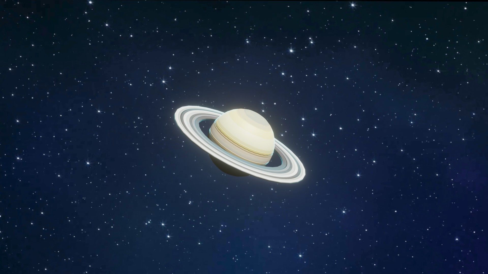 3D model Stylized Planet Saturn 3D Model 2k 4k 8k Textures VR / AR ...