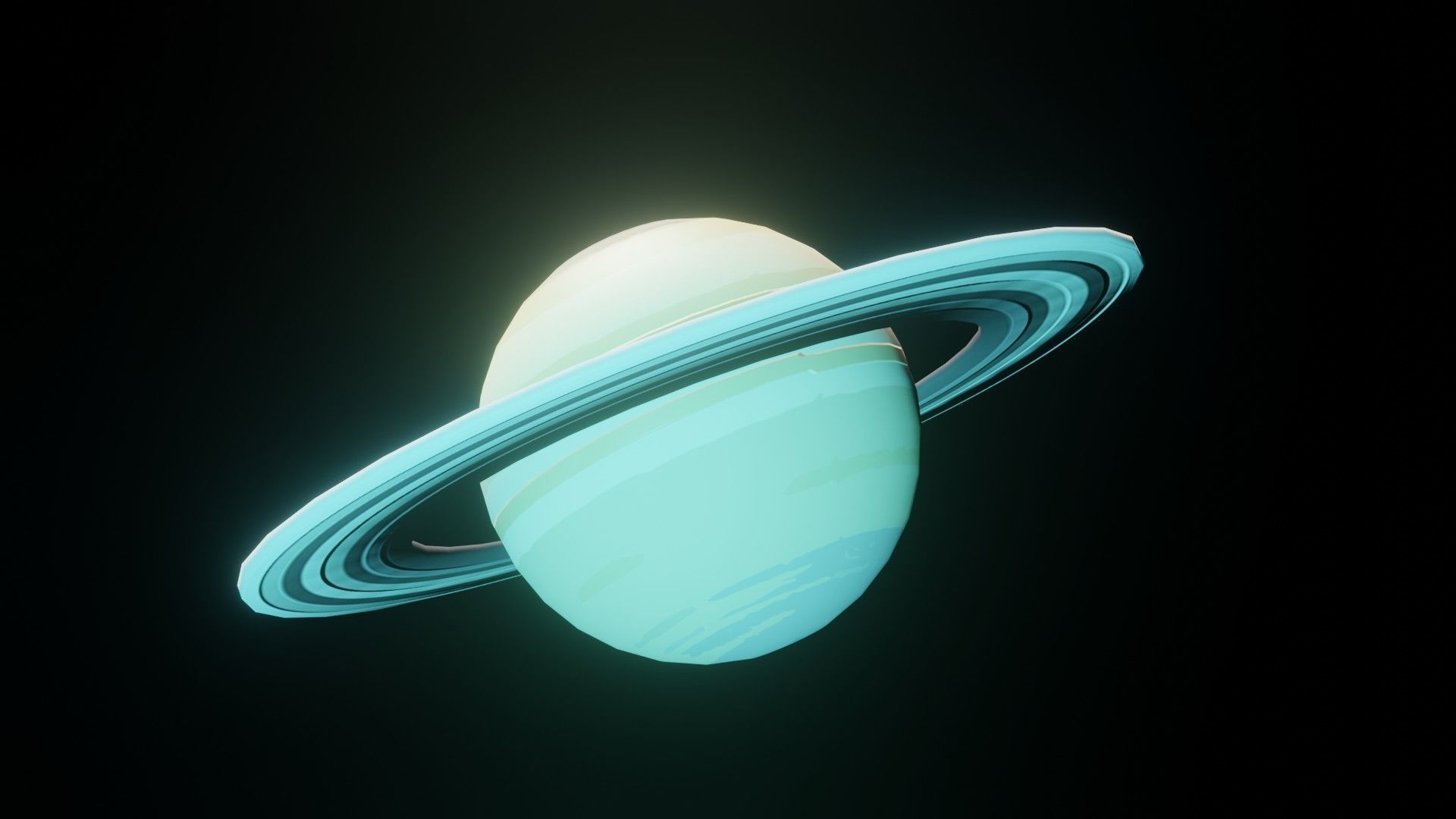 3D model Stylized Planet Saturn 3D Model 2k 4k 8k Textures VR / AR ...