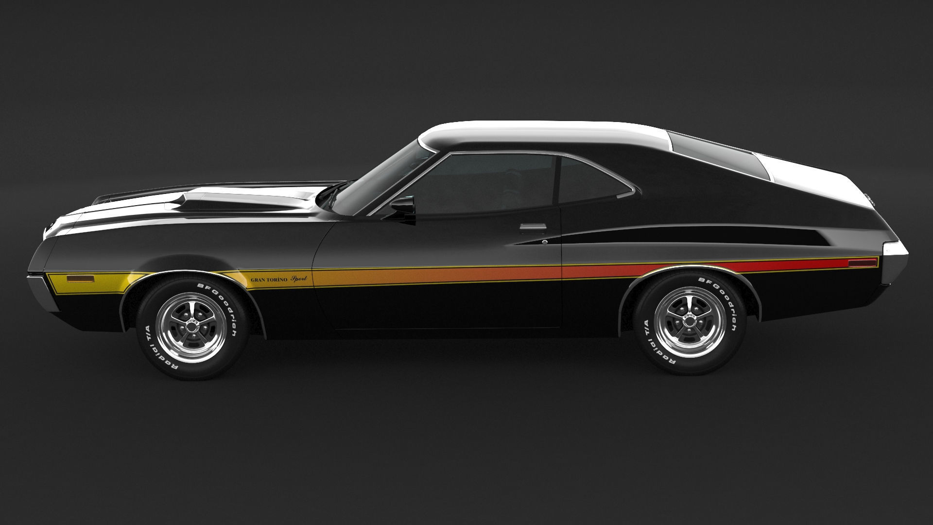 Ford Gran Torino Sport 3D model | CGTrader