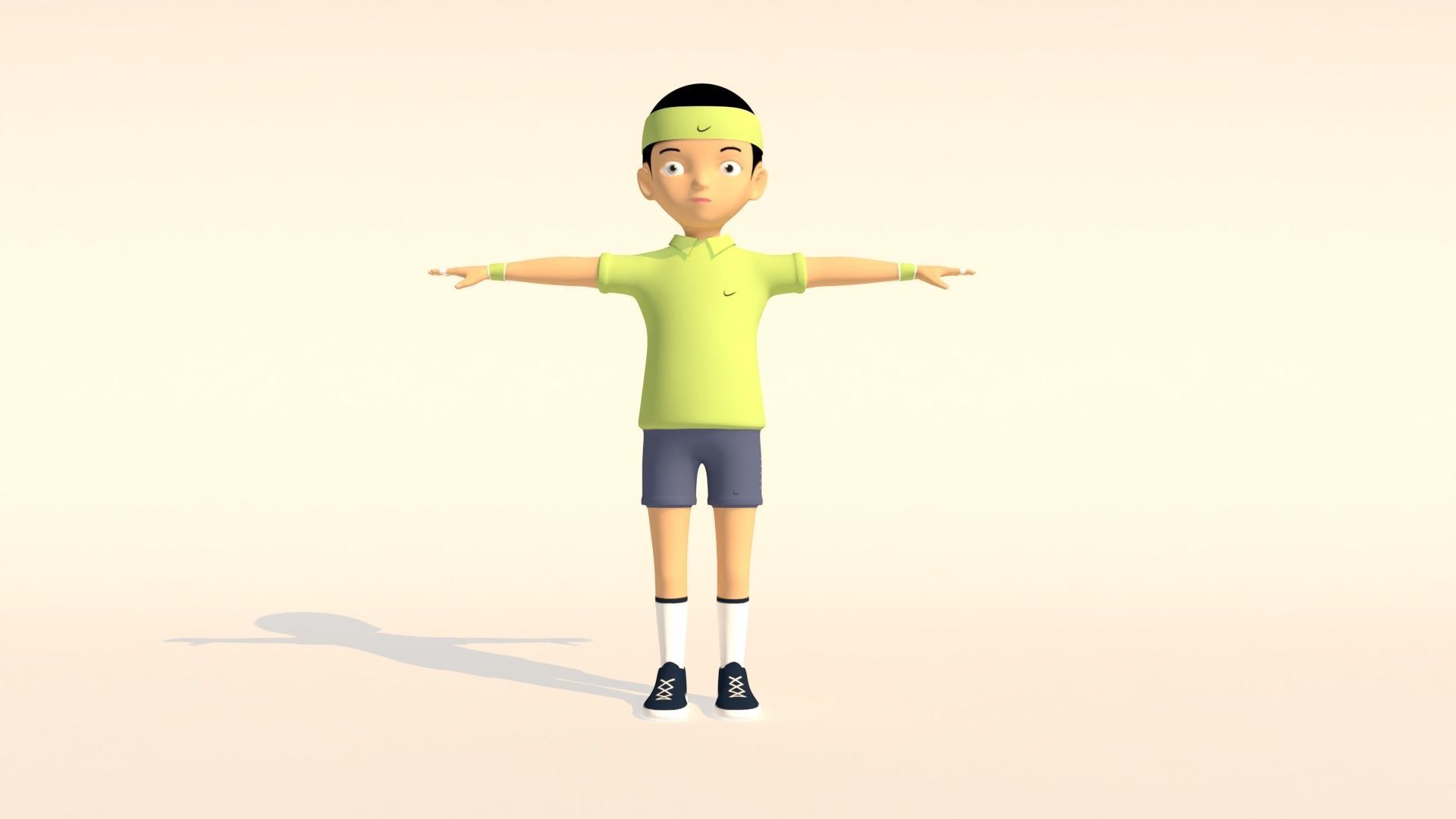 3D model Sports athlete man 3d VR / AR / low-poly rigged animated ...