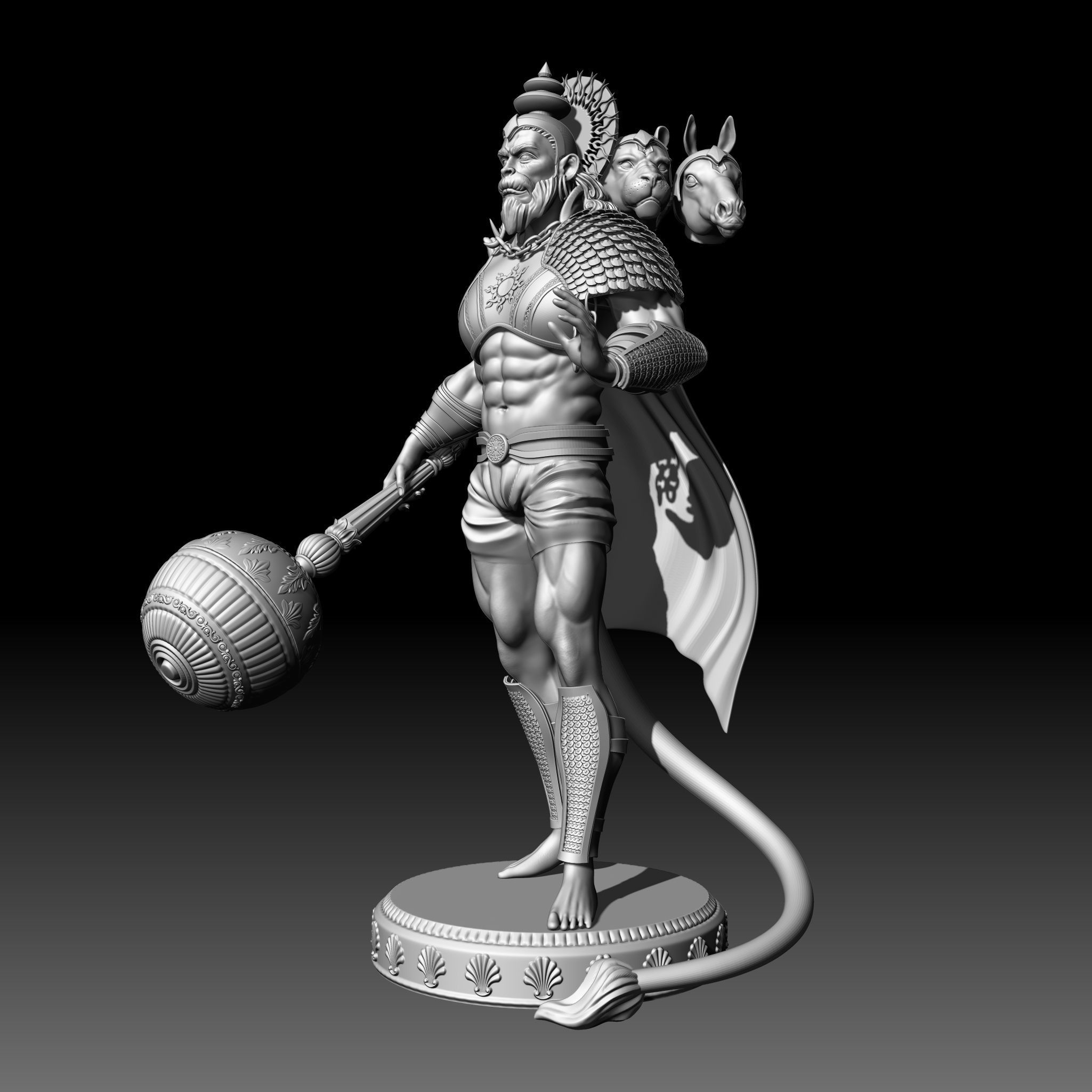 Panchmukhi hanuman - 5 head lord hanuman 3D model 3D printable | CGTrader