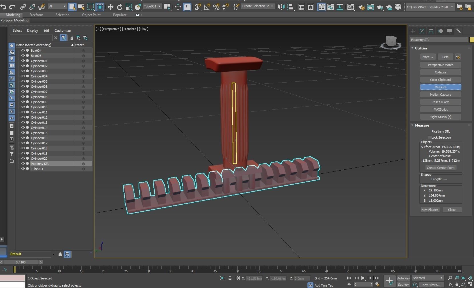 Picatinny rail - basic or architecture base 3D model 3D printable ...