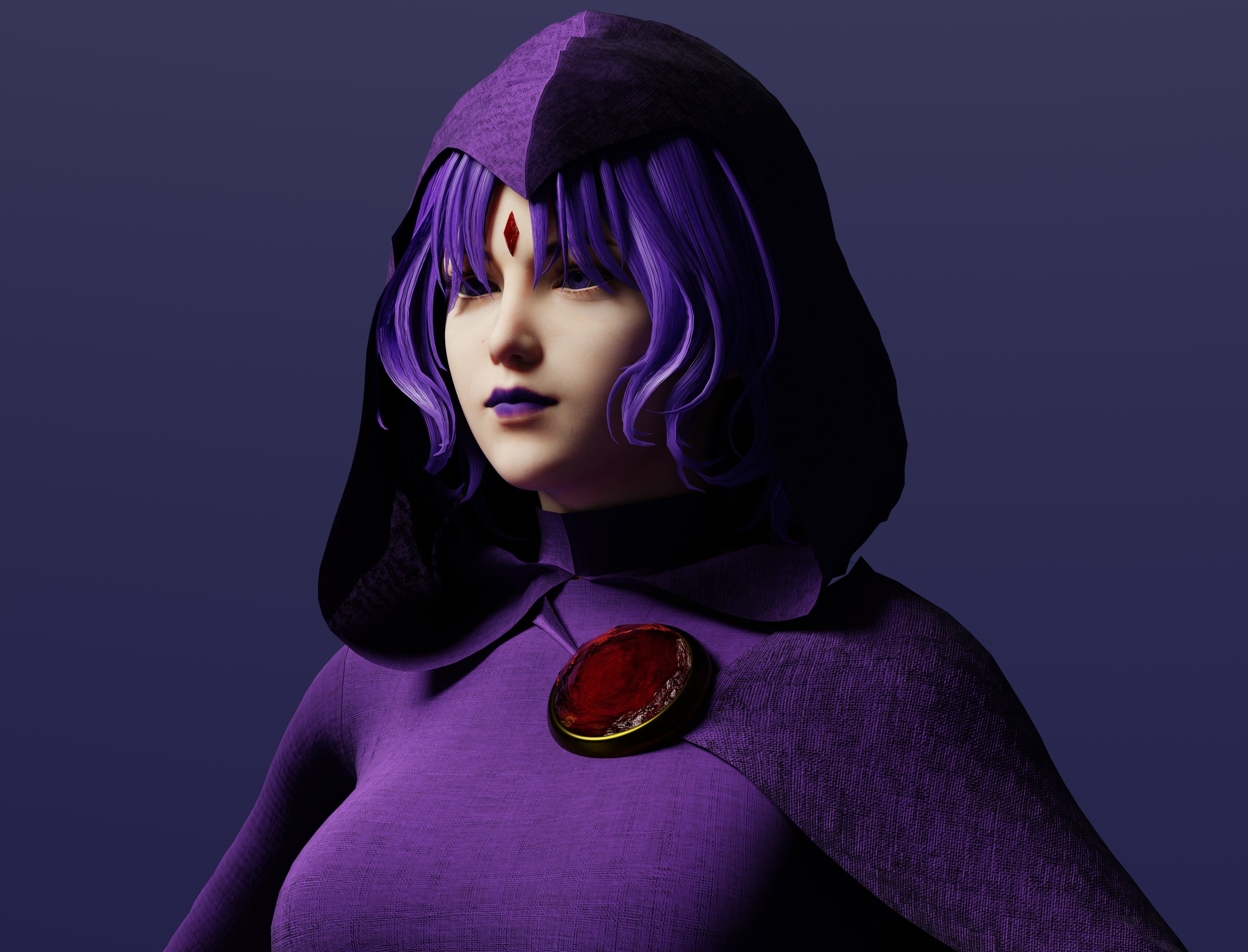 Raven - Teen Titans 3D model rigged | CGTrader