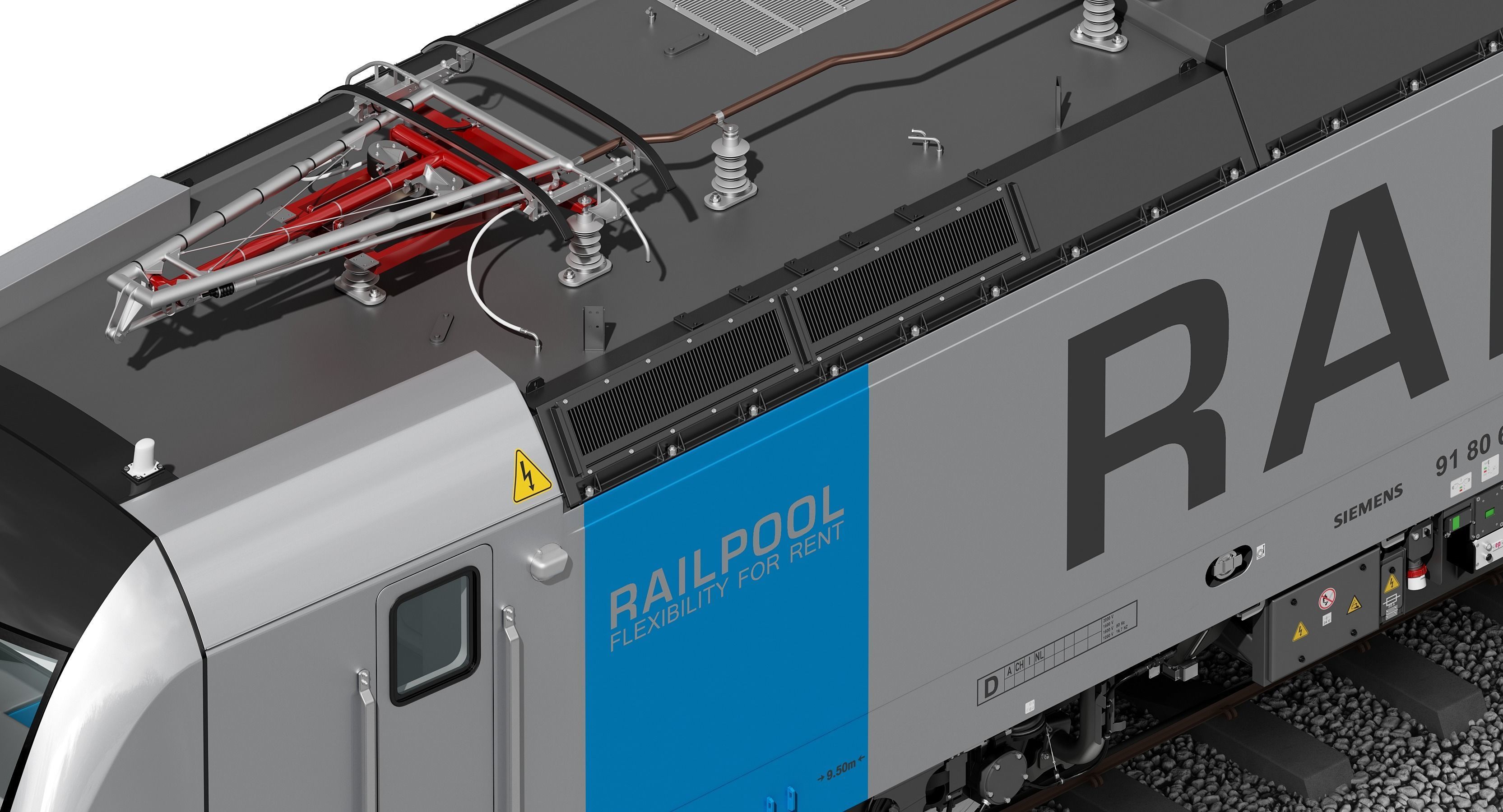 Siemens Vectron Railpool 3D model | CGTrader