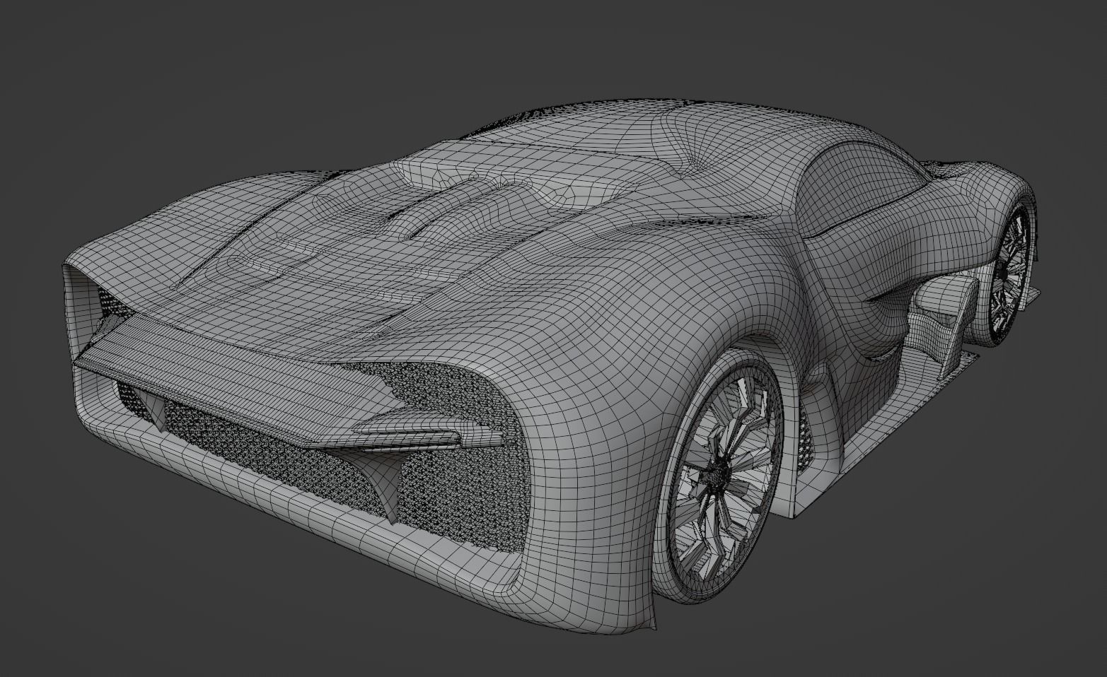3D model Bugatti Chiron Pur Sport 3D Model in Blender STL FBX File ...