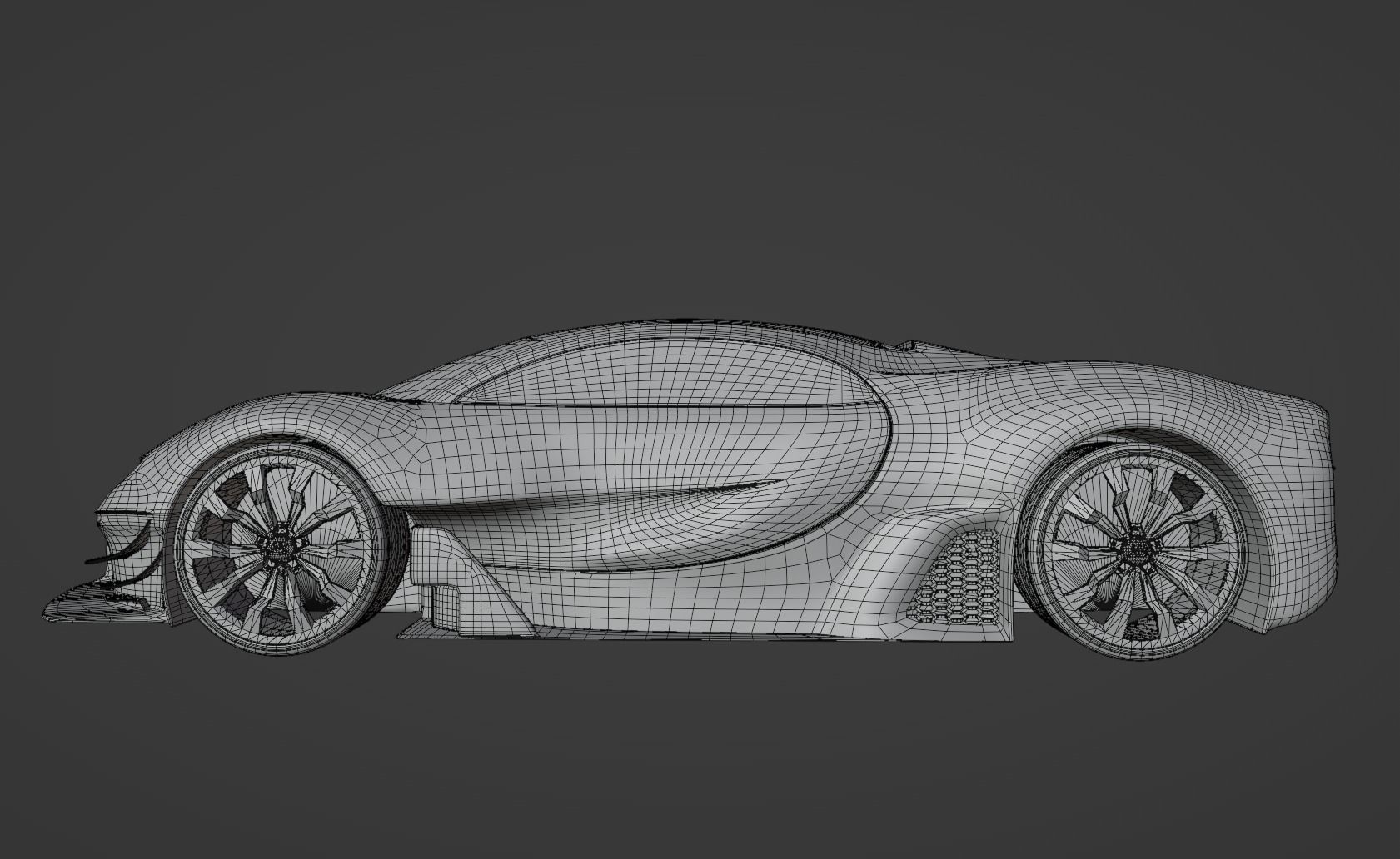 3D model Bugatti Chiron Pur Sport 3D Model in Blender STL FBX File ...