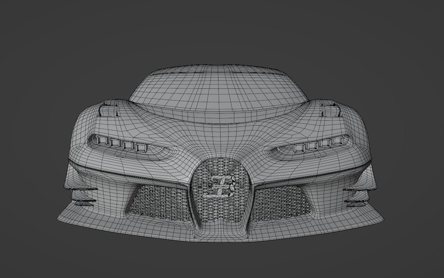 3D model Bugatti Chiron Pur Sport 3D Model in Blender STL FBX File ...
