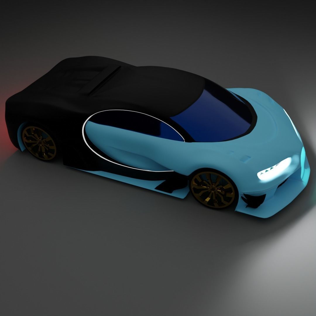 3D model Bugatti Chiron Pur Sport 3D Model in Blender STL FBX File ...