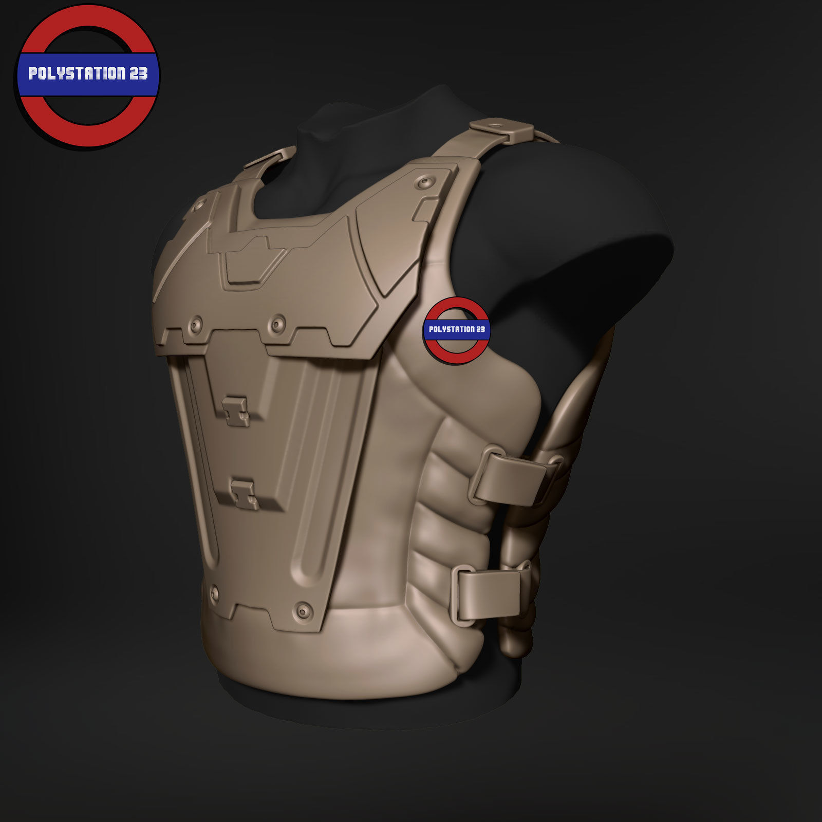 Sci fi character Torso armour v8 highpoly zbrush 3D model | CGTrader
