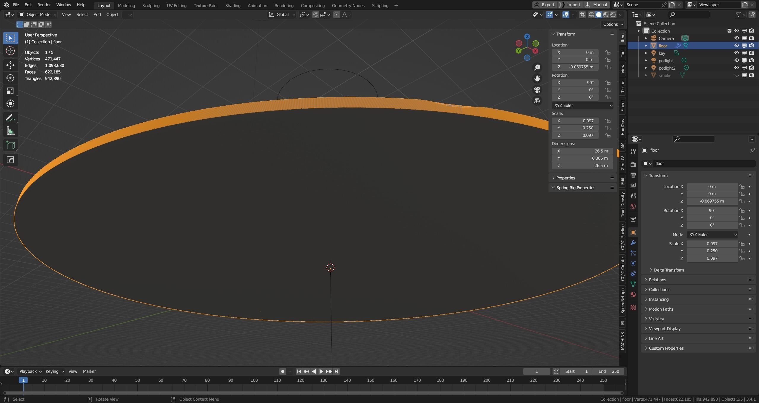 Lotus pattern base platform floor base platform 3D model | CGTrader