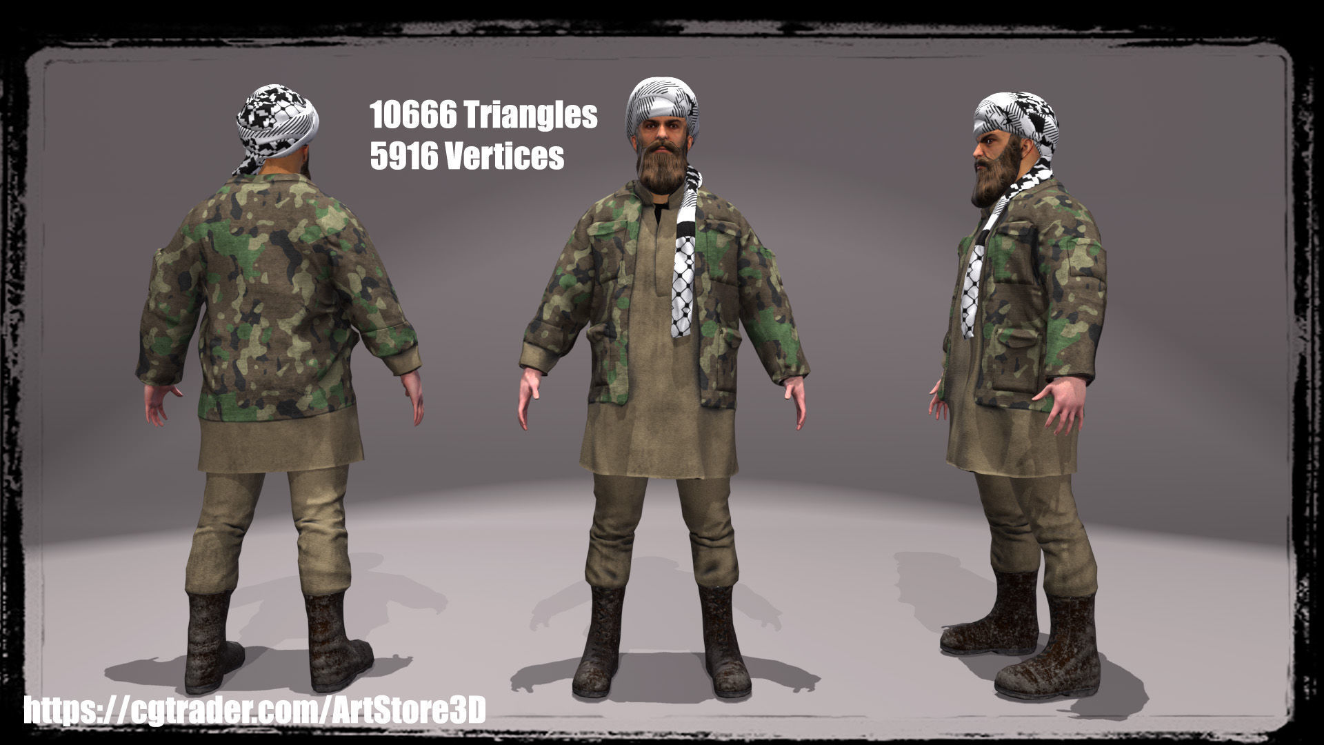 3D model Terrorist Pack VR / AR / low-poly | CGTrader