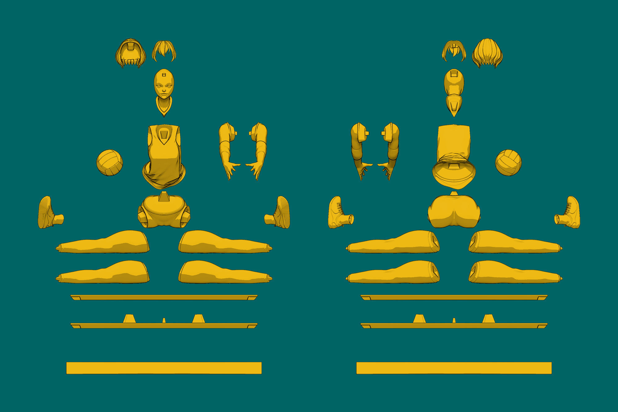 VOLLEYBALL VB-A free 3D model 3D printable | CGTrader