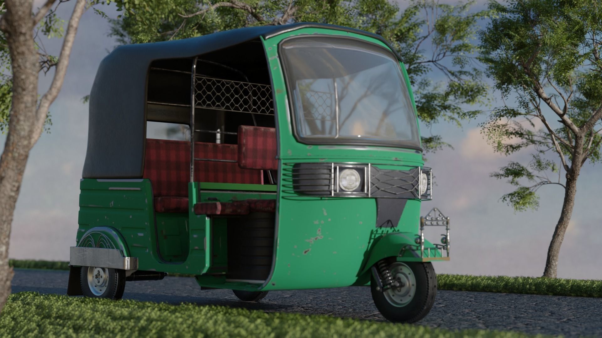 CNG or Tuktuk or auto Rickshaw 3D model | CGTrader