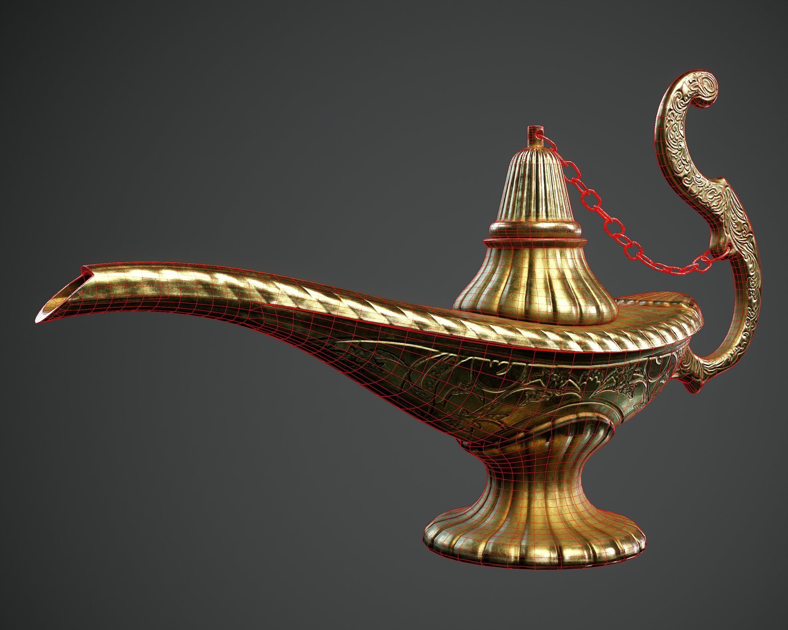 3D model Genie Lamp PBR VR / AR / low-poly | CGTrader