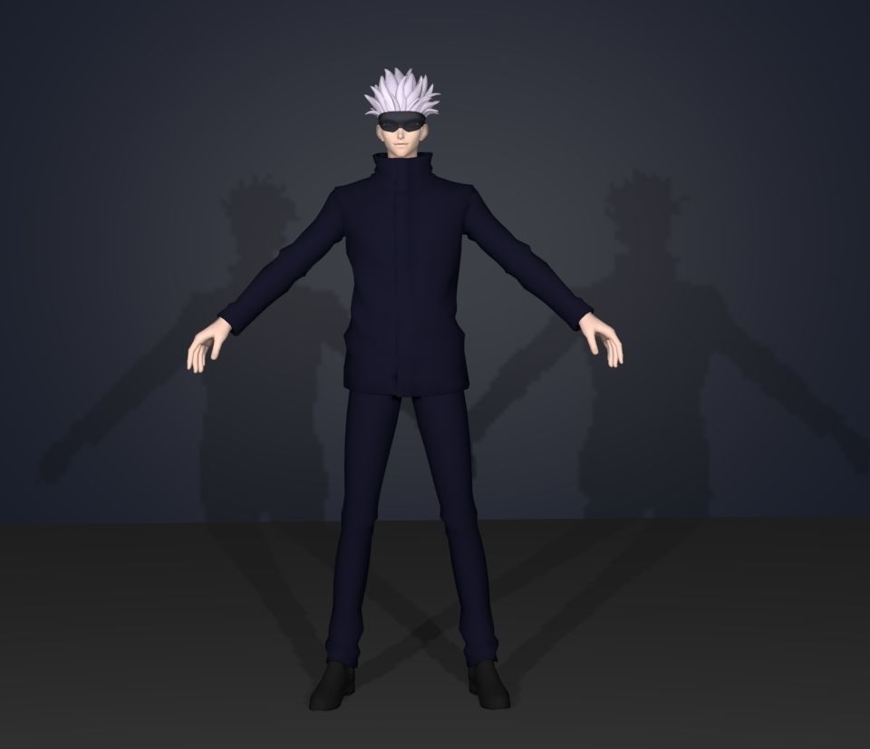 gojo satoru 3D model animated rigged | CGTrader