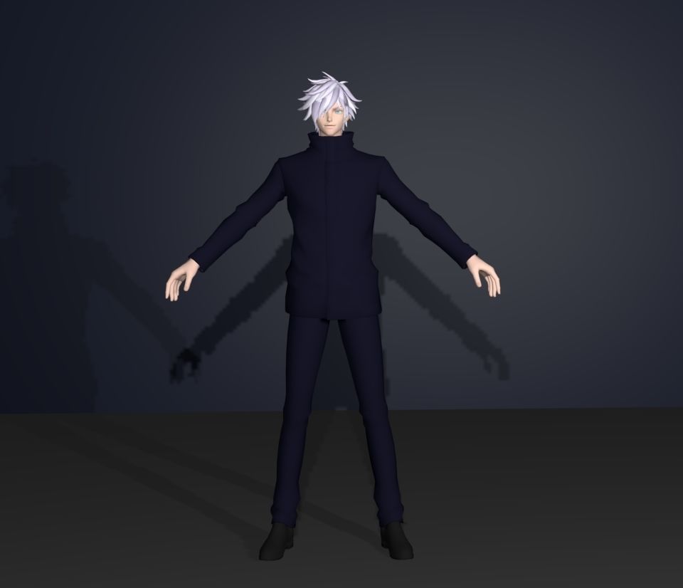 gojo satoru 3D model animated rigged | CGTrader