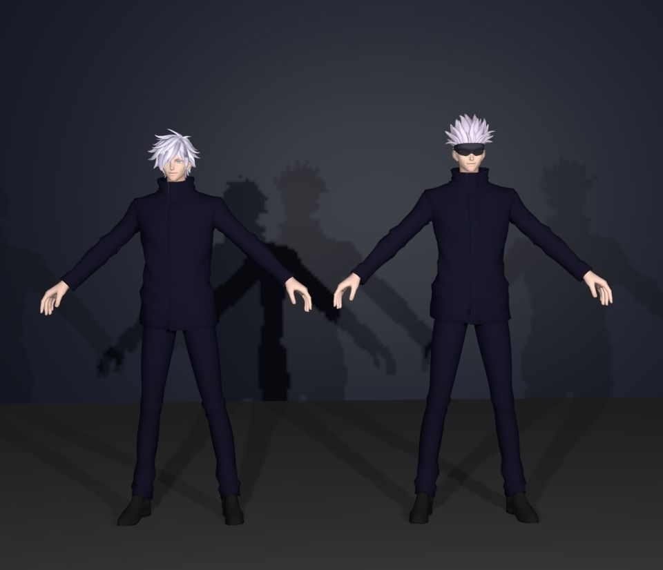 gojo satoru 3D model animated rigged | CGTrader