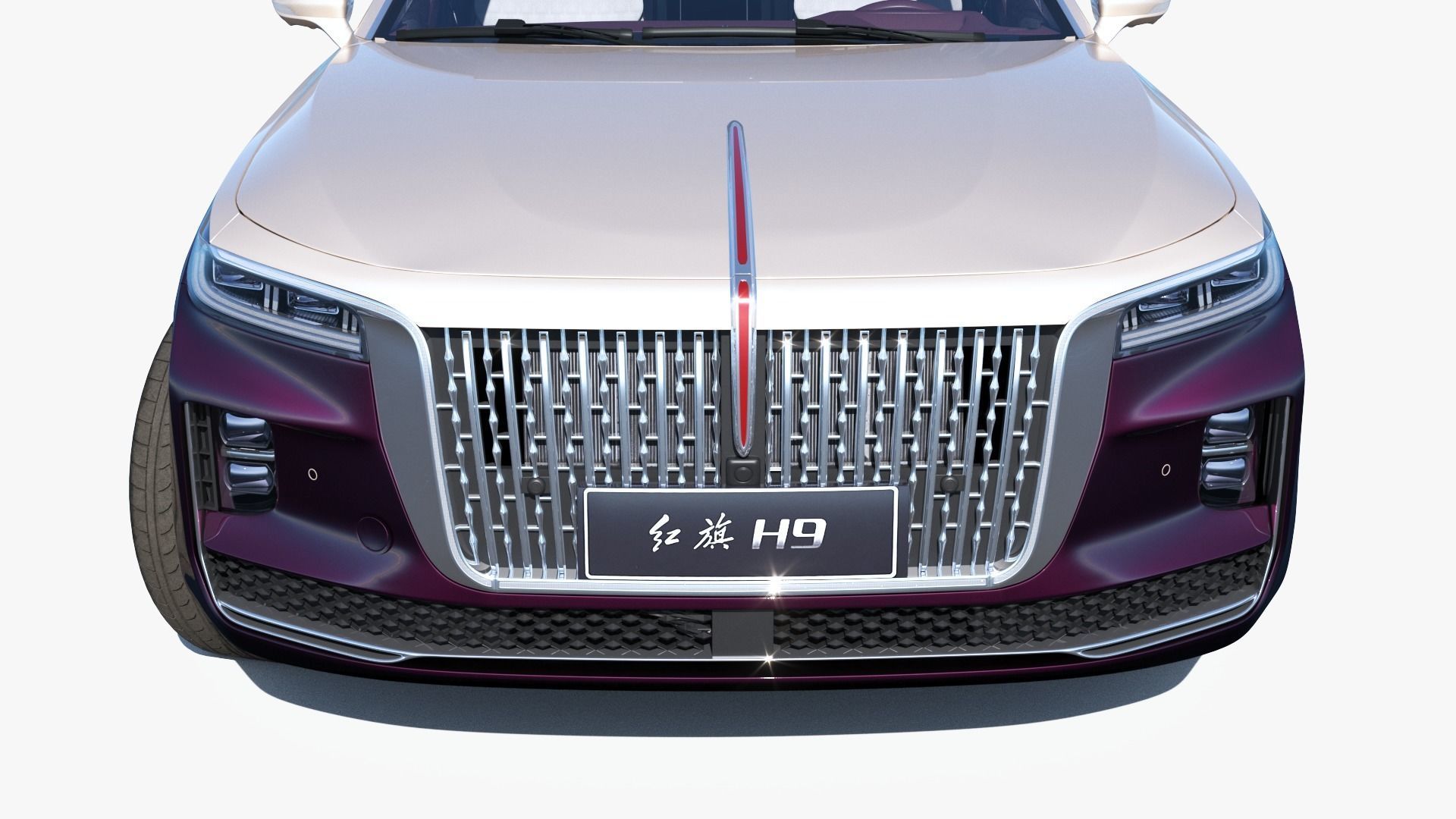 FAW Hongqi H9 2023 with interior 3D model animated rigged | CGTrader