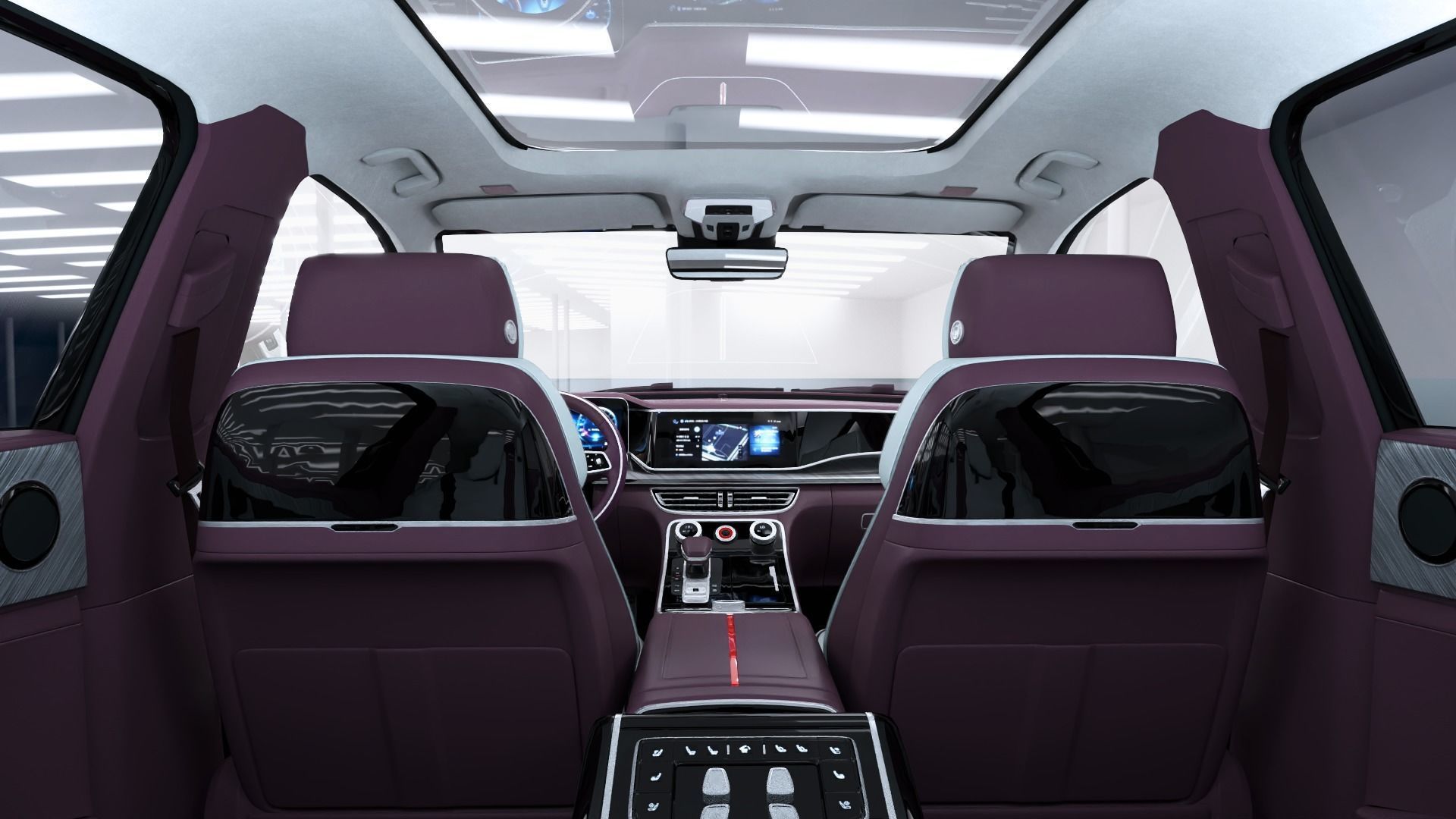FAW Hongqi H9 2023 with interior 3D model animated rigged | CGTrader