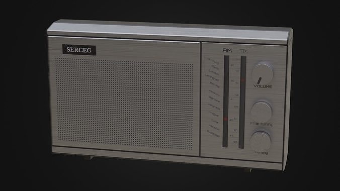 3D model Old moderately dirty Soviet Radio VR / AR / low-poly | CGTrader