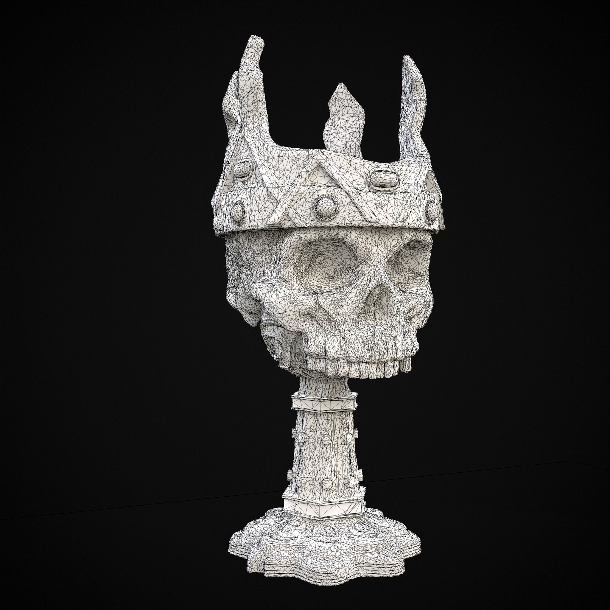 Skull Chalice 3D Print 3D model 3D printable | CGTrader