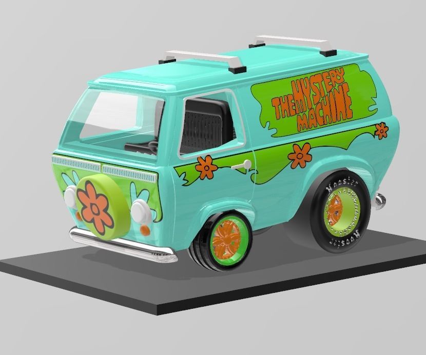 NORMAL AND RACING MYSTERY MACHINE SCALE AUTO FROM SCOOBYDOO 3D model 3D ...