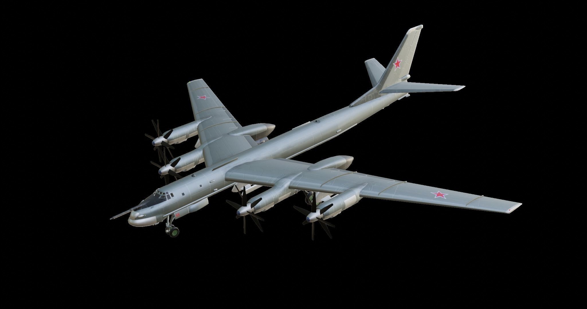 3D model Tupolev Tu-95 VR / AR / low-poly | CGTrader