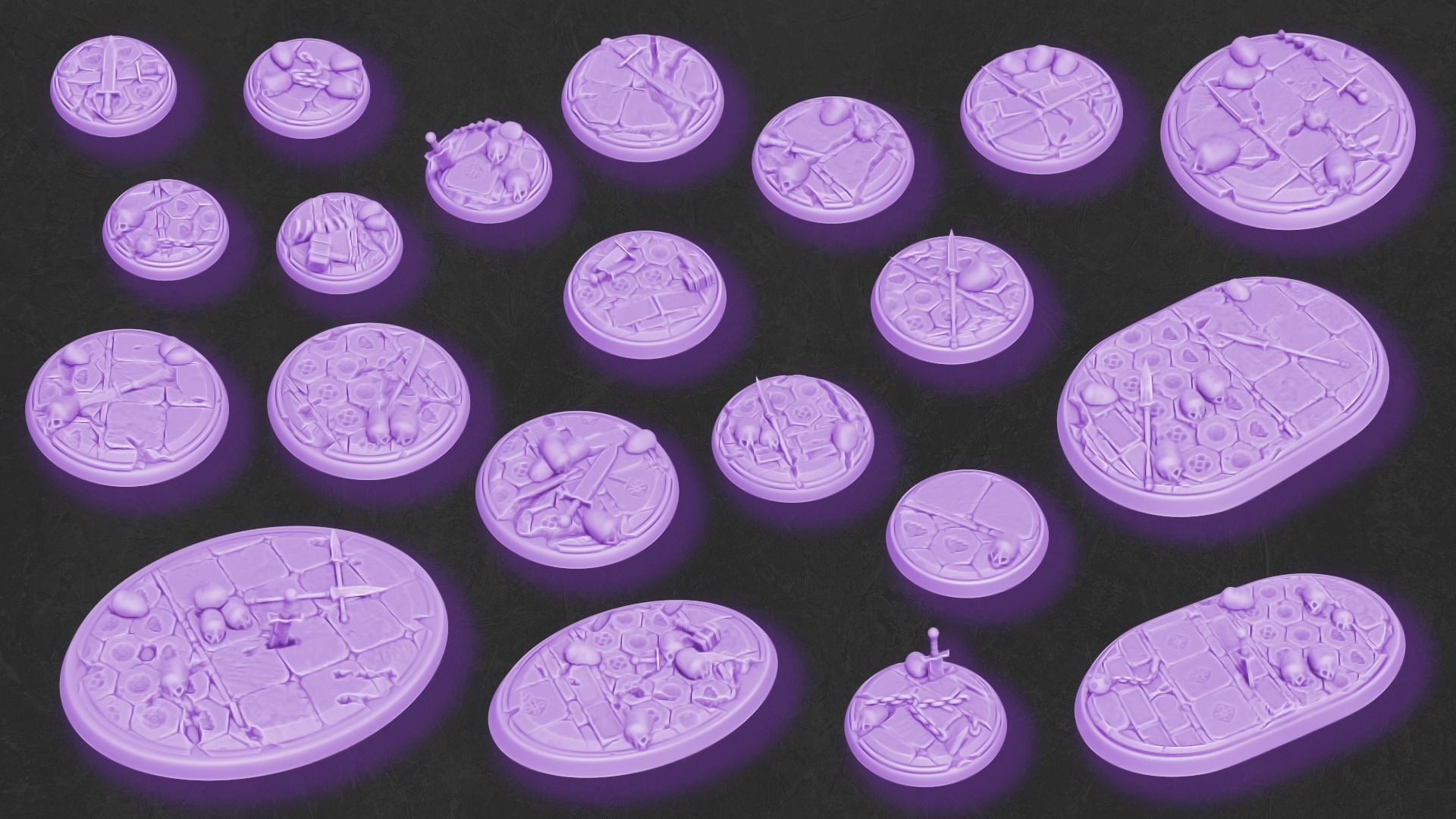 Miniature bases Temple battlefield 3D model 3D printable | CGTrader