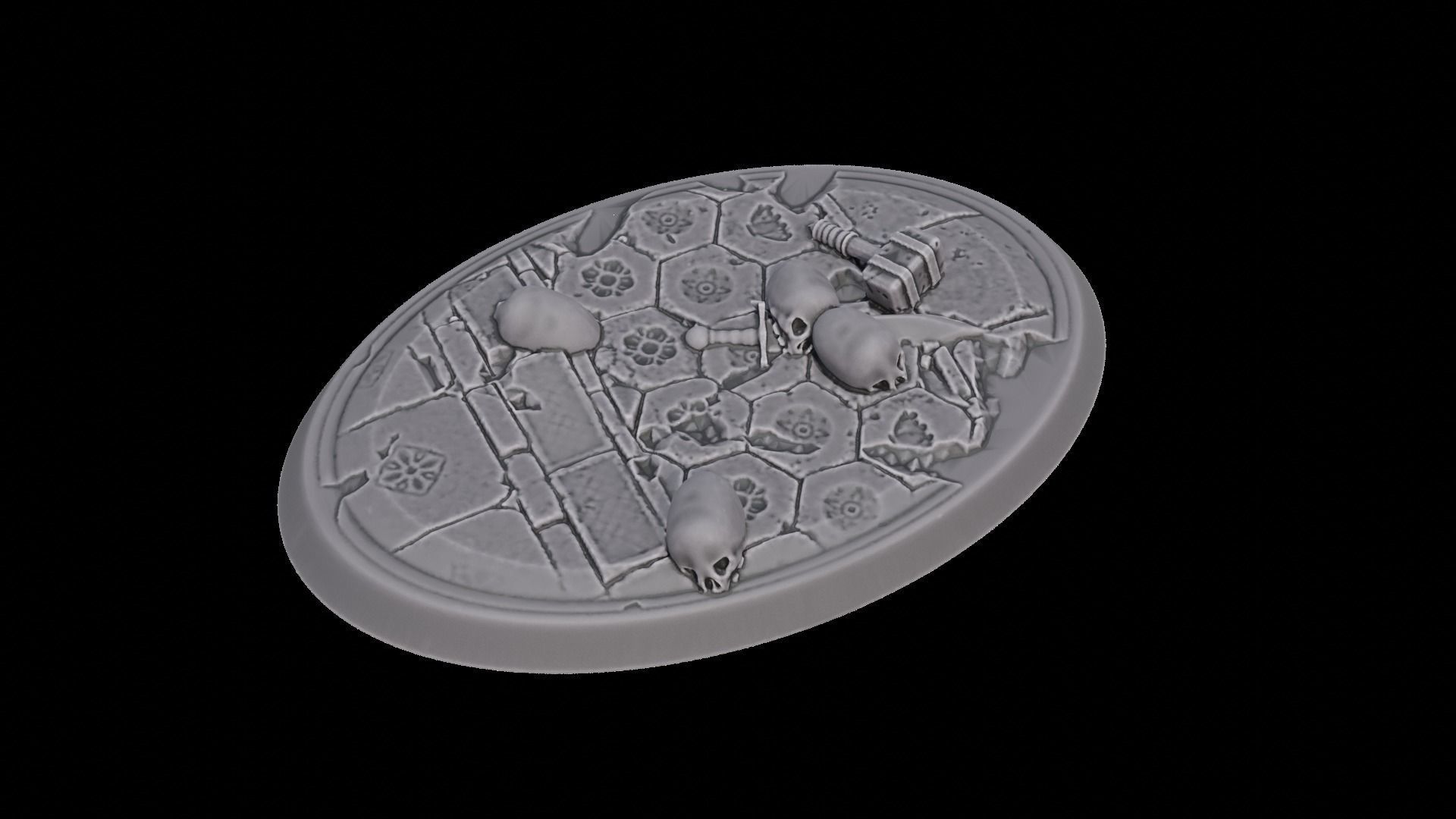 Miniature bases Temple battlefield 3D model 3D printable | CGTrader