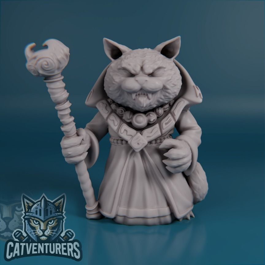 Lord Grimalkin - Evil Feline Overlord 3D model 3D printable | CGTrader