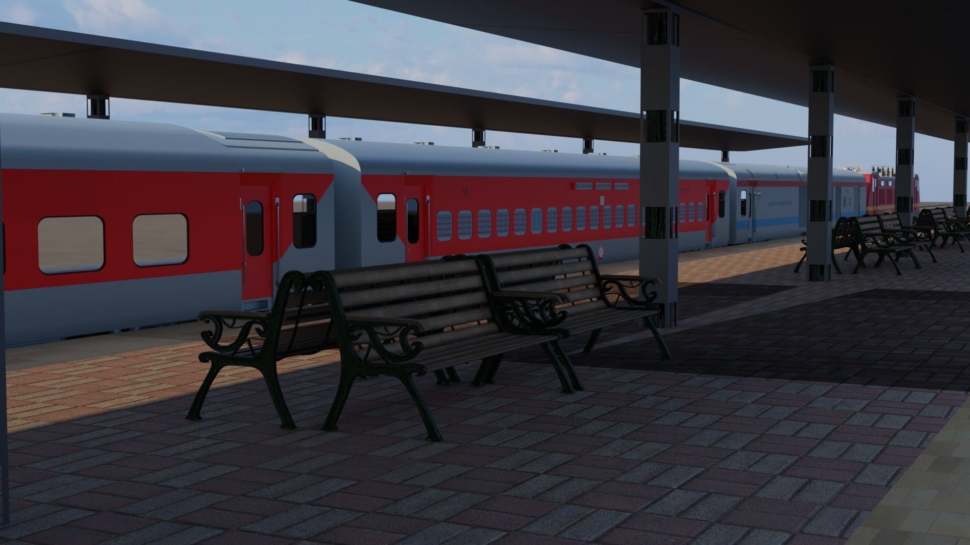 Railways Station For Indian Railways 3D Project free 3D model | CGTrader