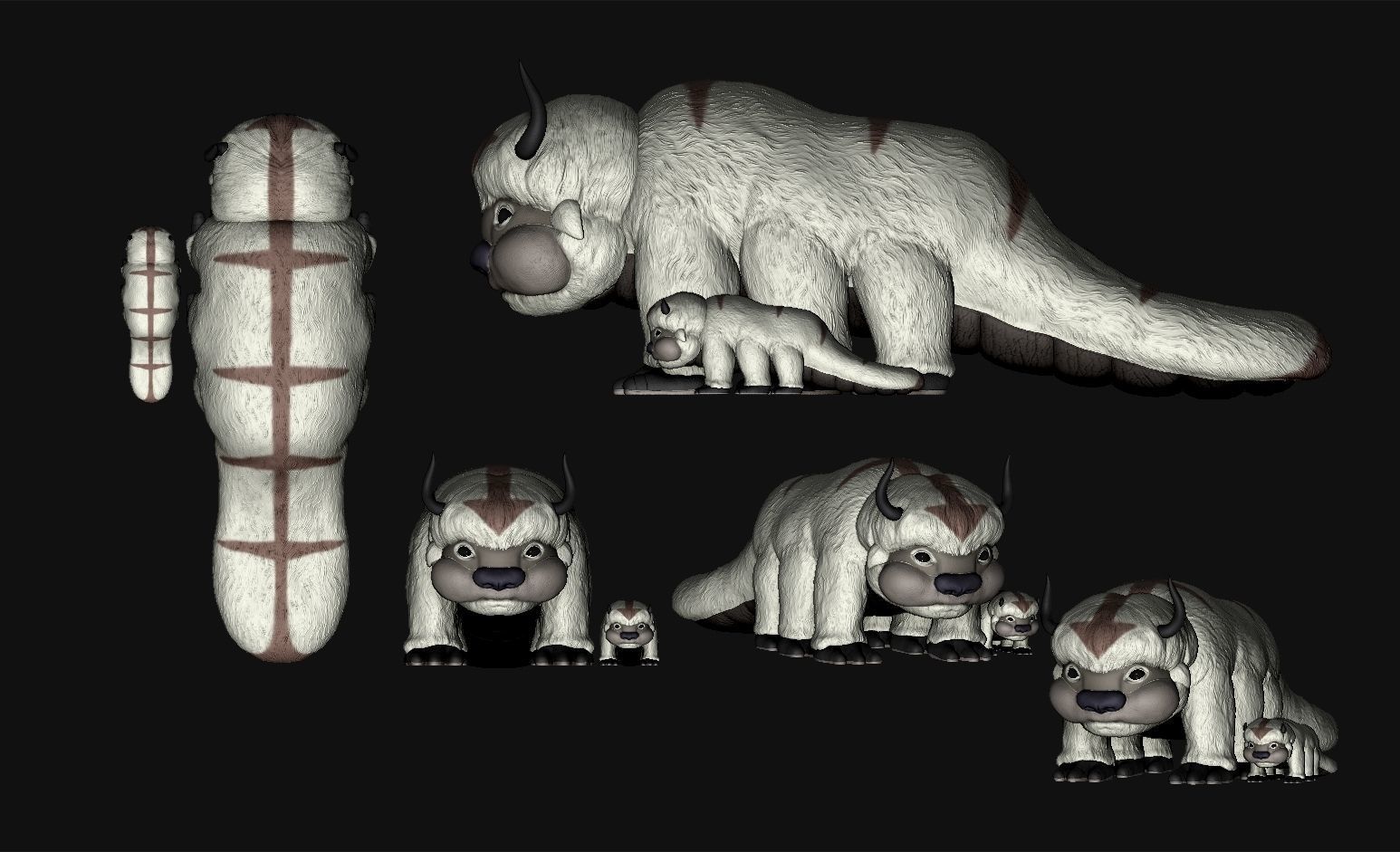 Appa flying bison 3D model 3D printable | CGTrader