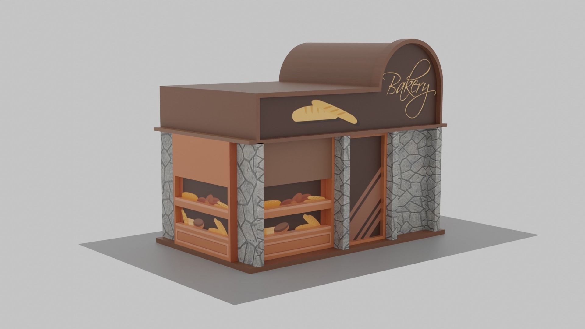 3D model Bakery Shop Cartoon VR / AR / low-poly | CGTrader