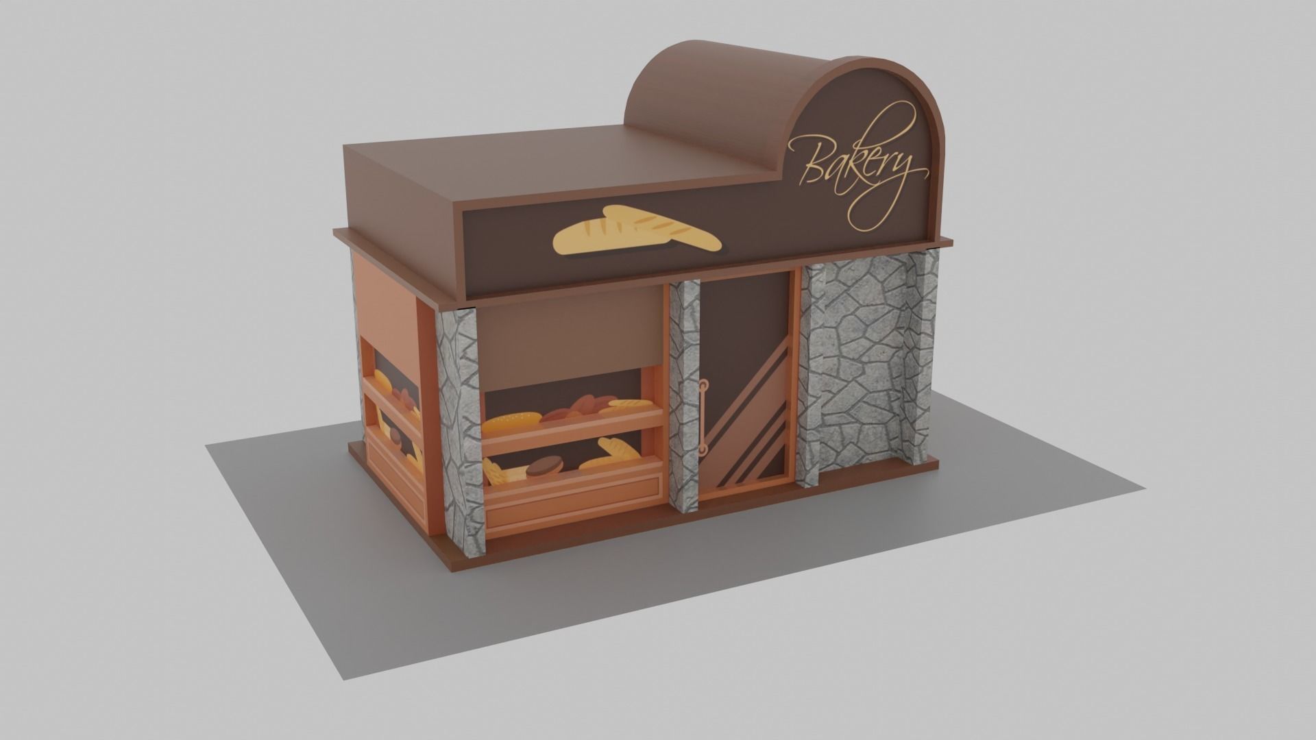 3D model Bakery Shop Cartoon VR / AR / low-poly | CGTrader
