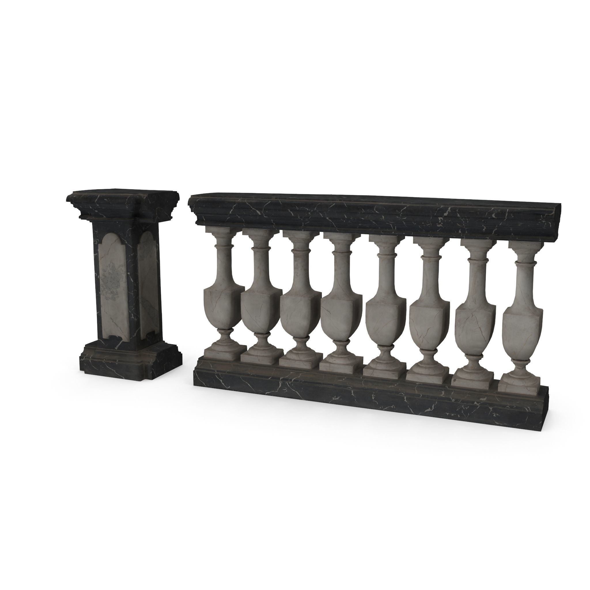 3D model Marble Railing VR / AR / low-poly | CGTrader