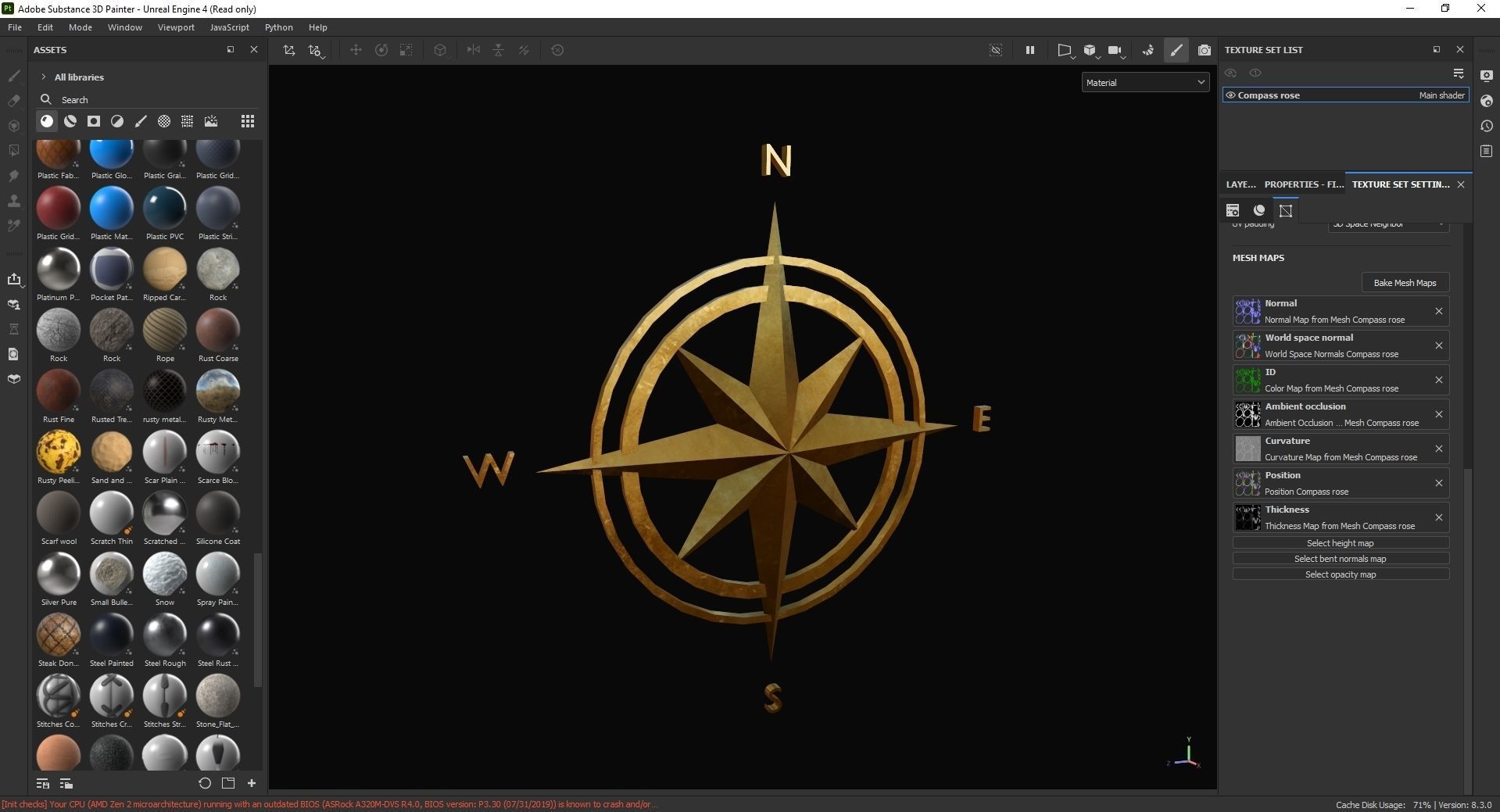 3D model Compass rose 3D Model VR / AR / low-poly | CGTrader