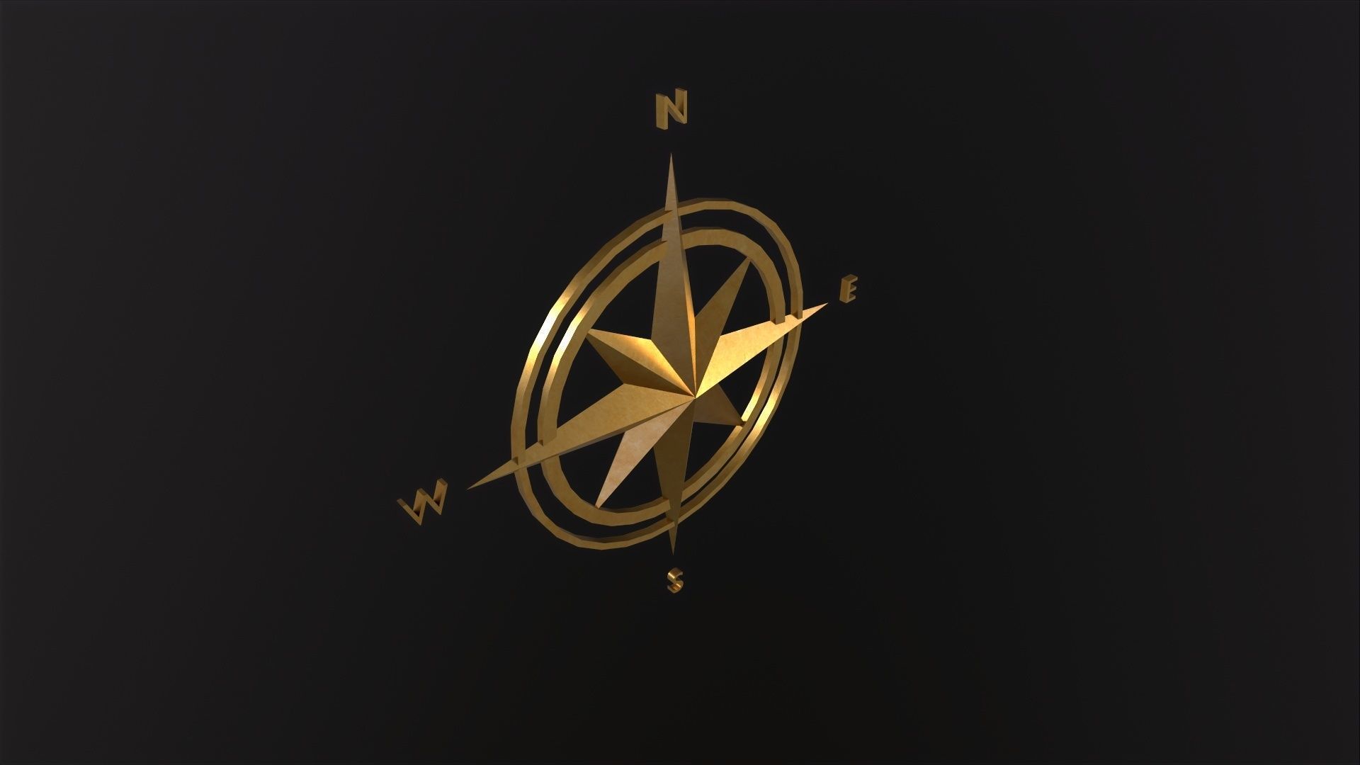 3D model Compass rose 3D Model VR / AR / low-poly | CGTrader