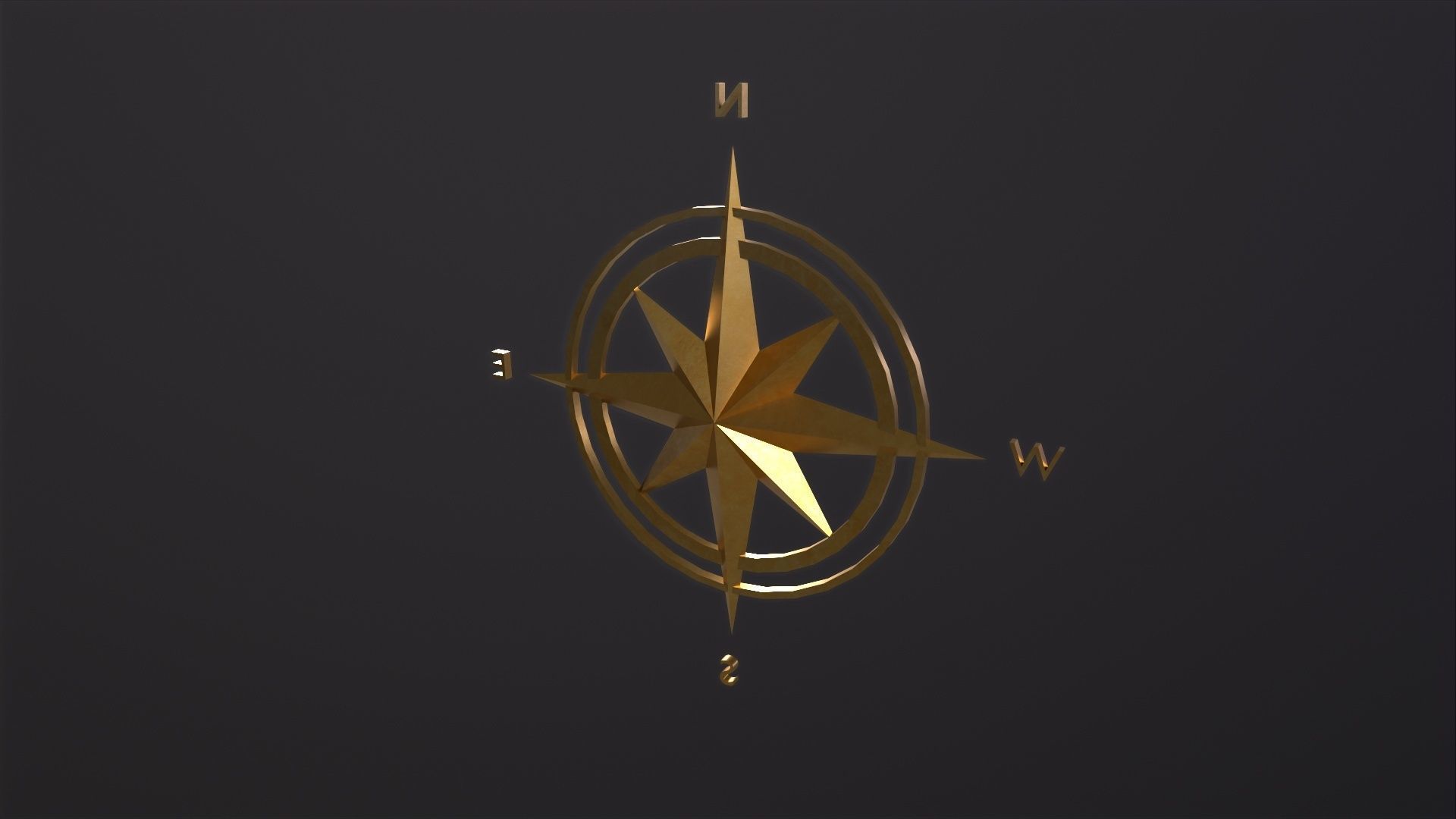 3D model Compass rose 3D Model VR / AR / low-poly | CGTrader