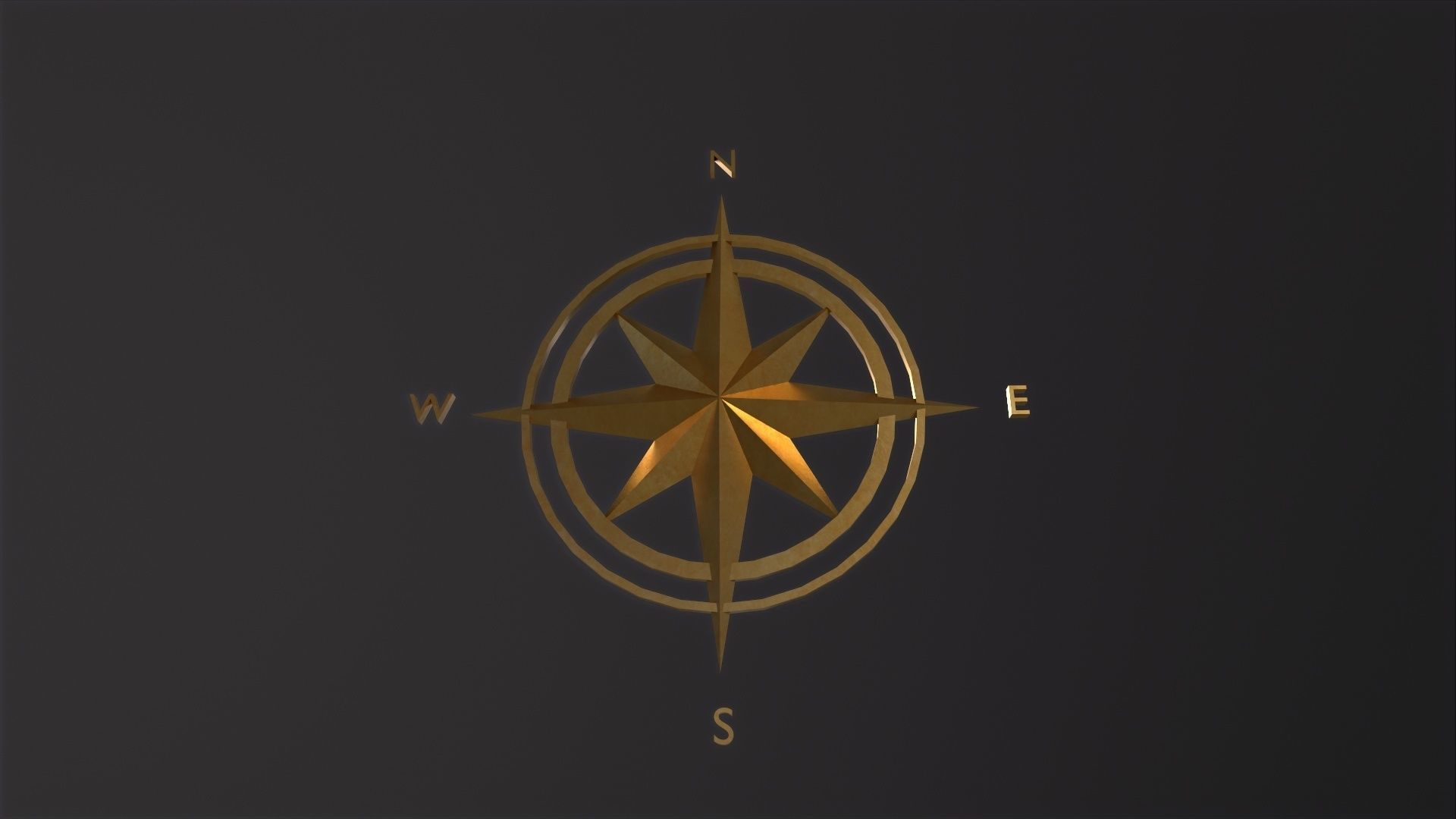 3D model Compass rose 3D Model VR / AR / low-poly | CGTrader