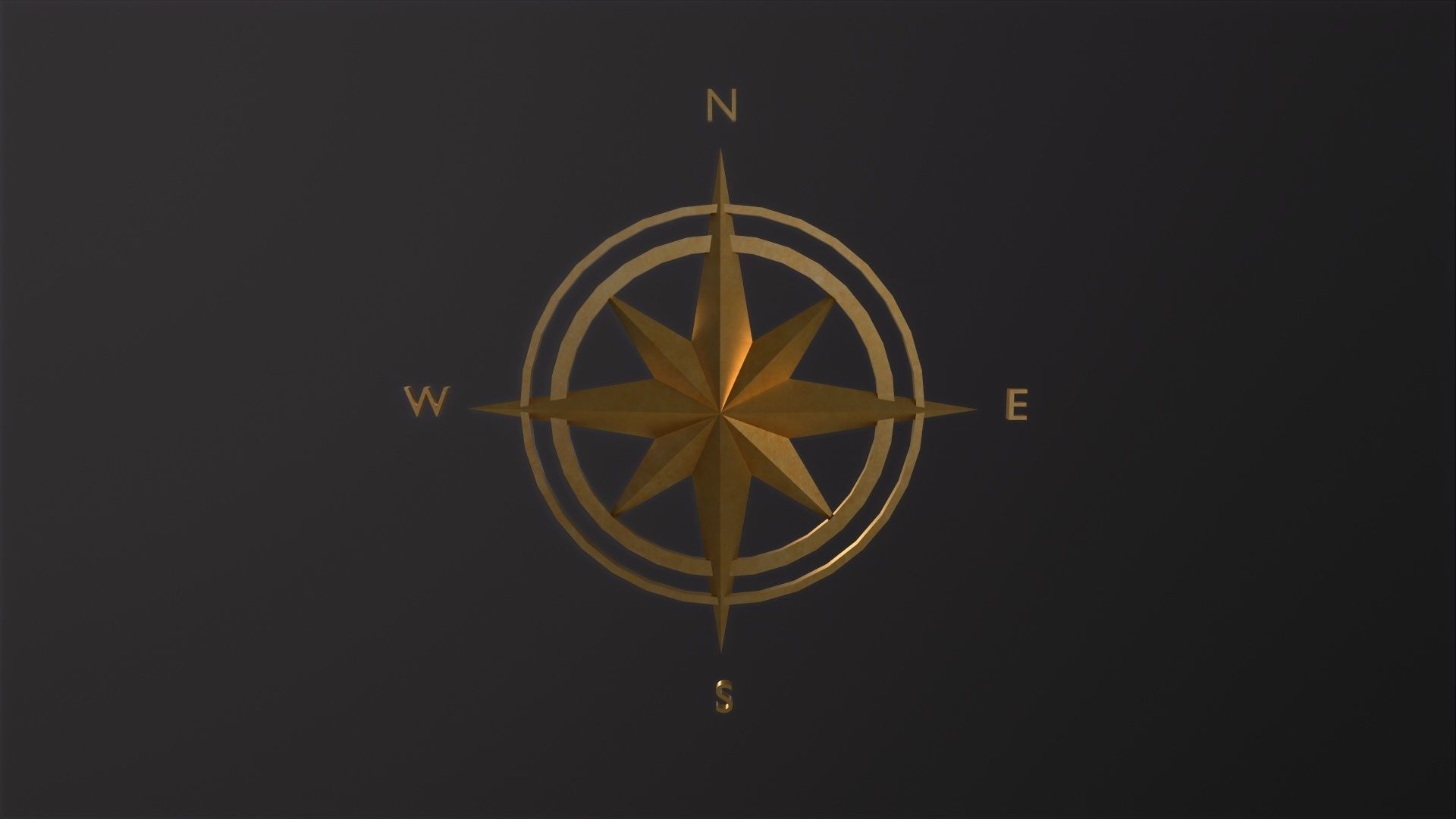 3D model Compass rose 3D Model VR / AR / low-poly | CGTrader