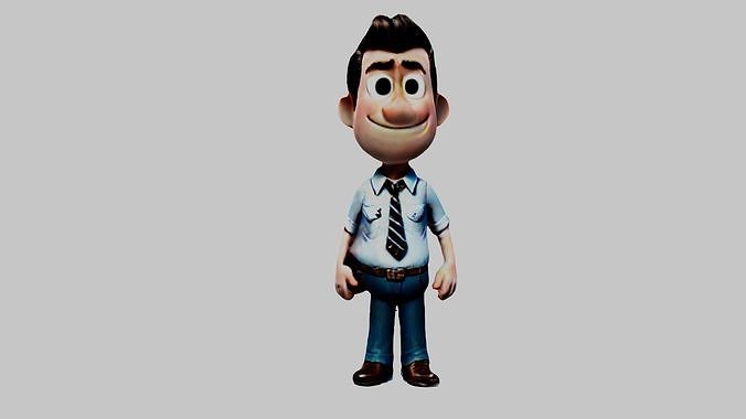 3D model Man Cartoon Character VR / AR / low-poly | CGTrader