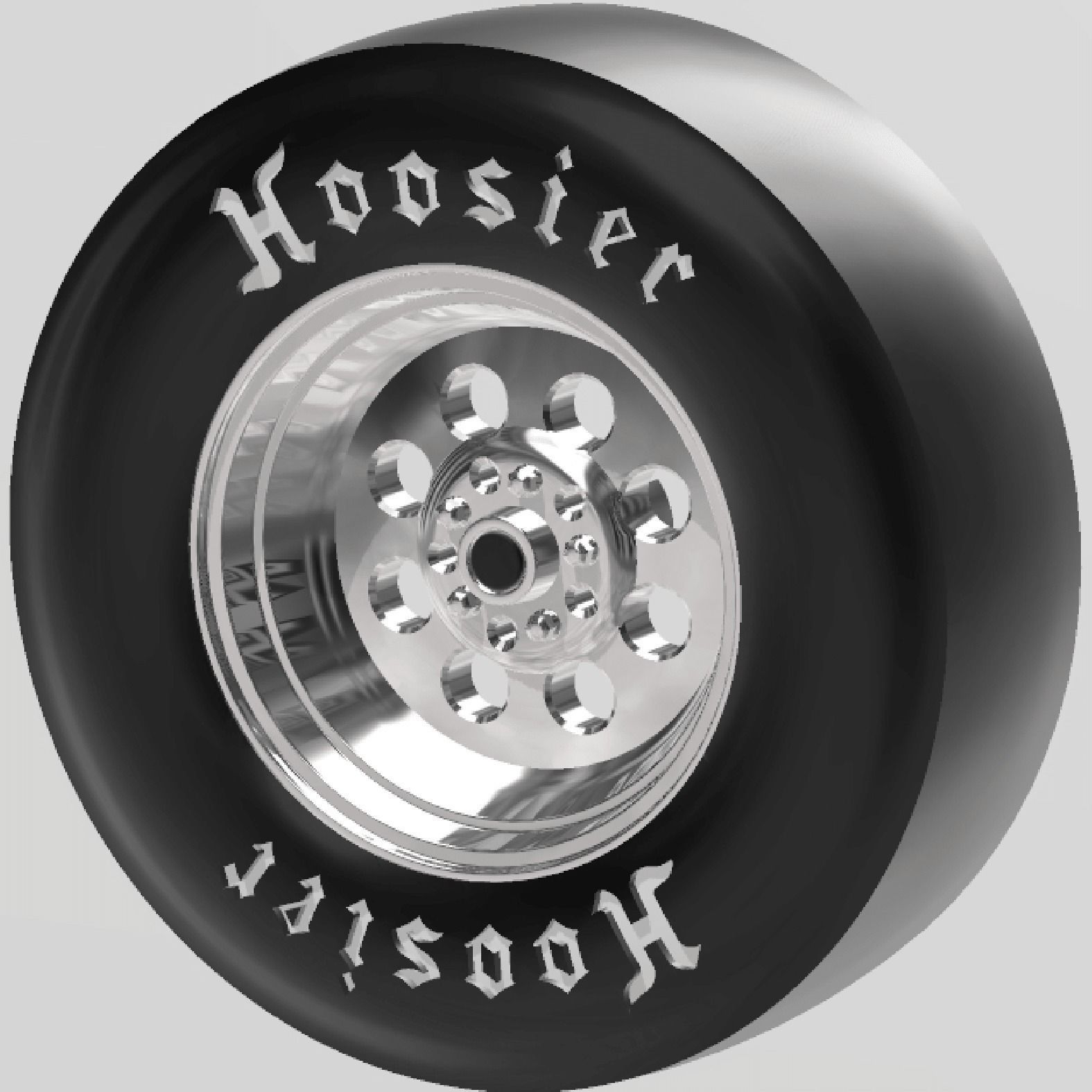 WELD DRAGLITE WHEEL AND HOOSIER SLICK TIRE FOR SCALE AUTOS 3D model 3D ...