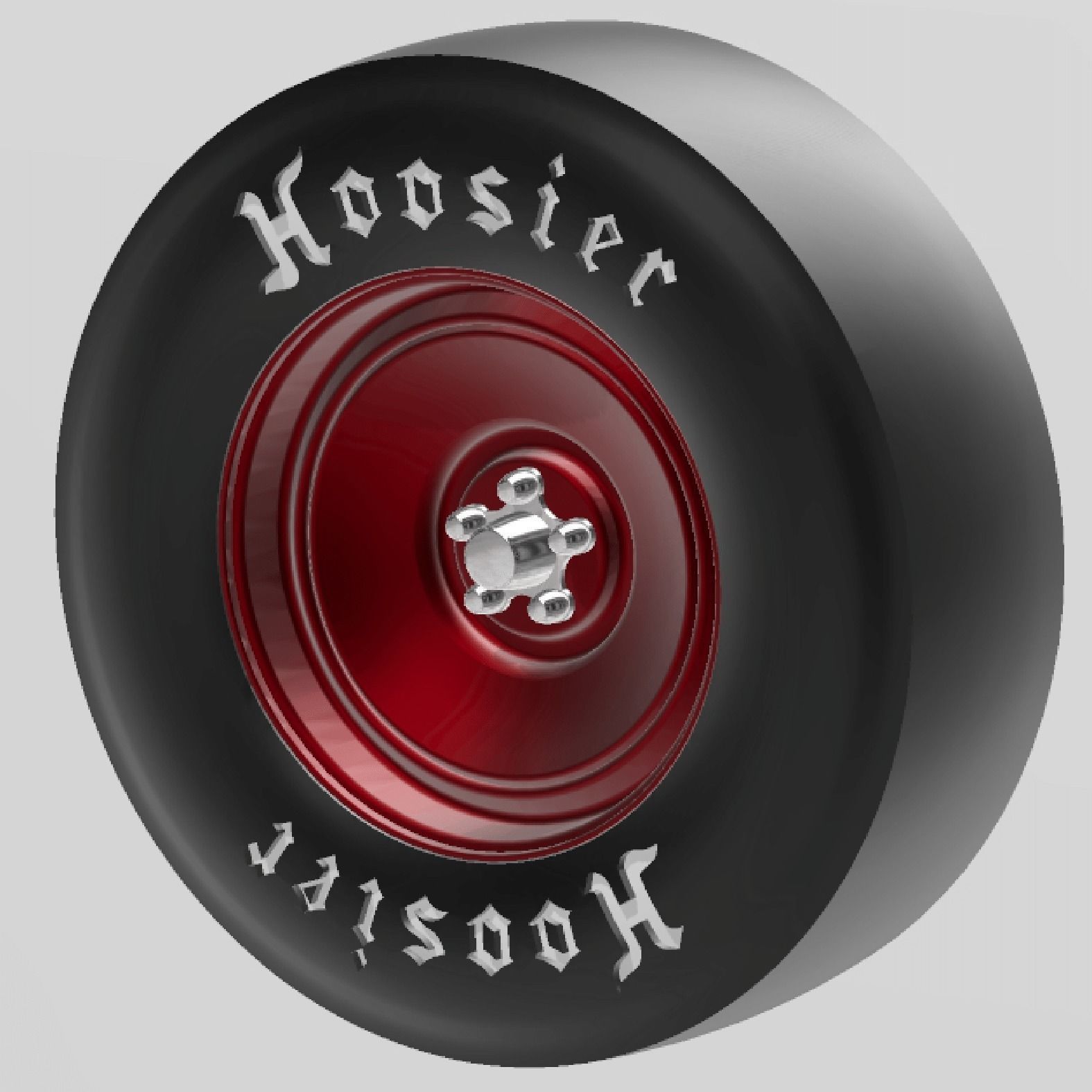 RAT ROD WHEEL AND HOOSIER SLICK TIRE FOR SCALE AUTOS 3D model 3D ...
