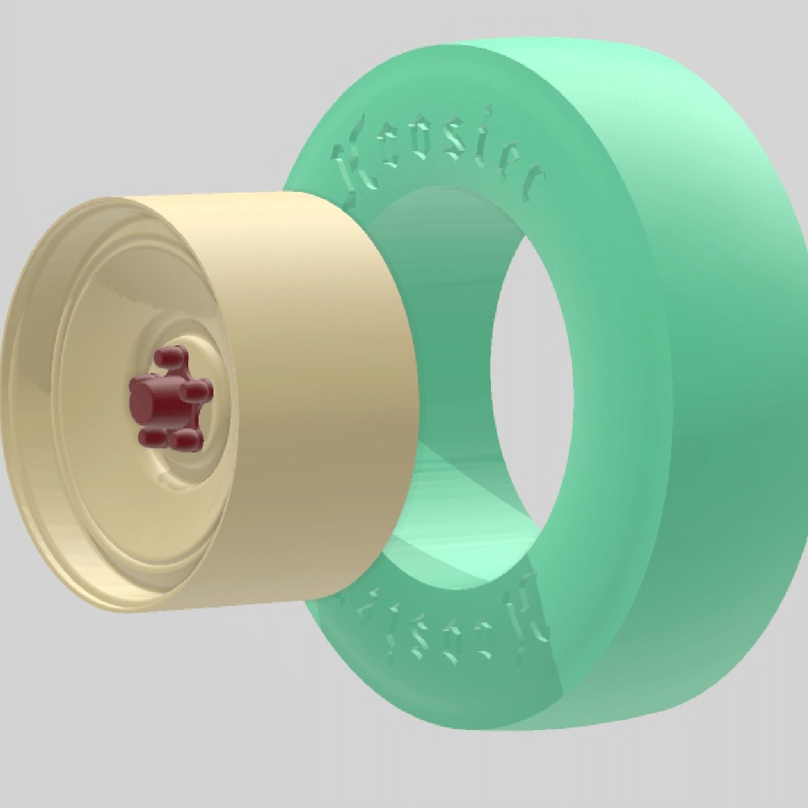 RAT ROD WHEEL AND HOOSIER SLICK TIRE FOR SCALE AUTOS 3D model 3D ...
