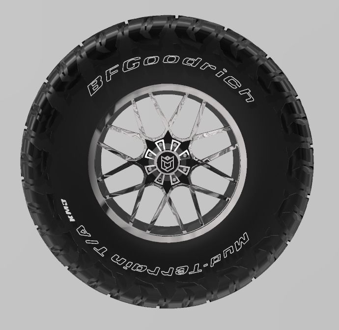 BF GOODRICH KM3 AND DROPSTARS 654 20X10 FOR OFFROAD SCALE AUTOS 3D ...