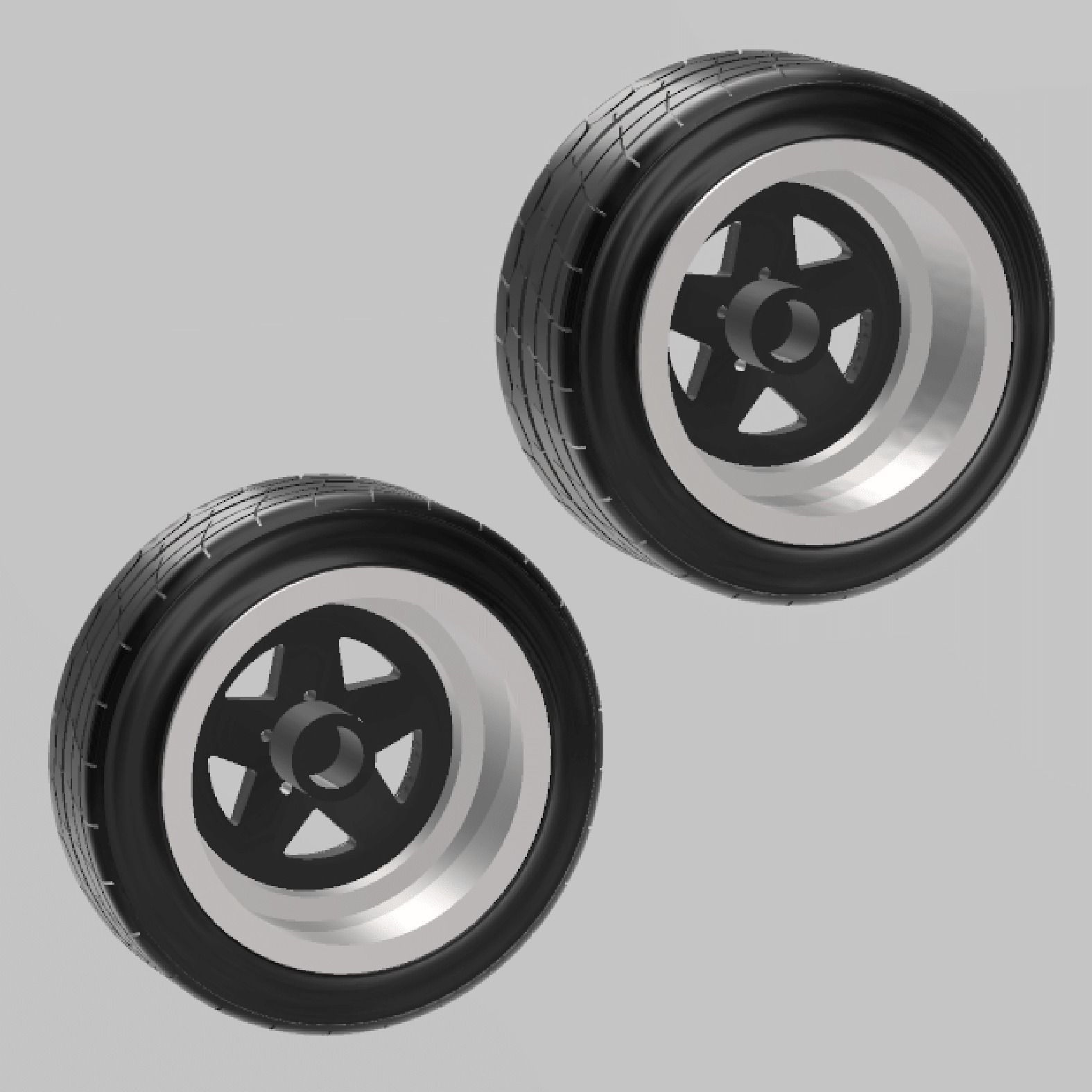 GOTTI WHEELS WITH STRETCHED TIRES IN 2 DIFFERENT SIZES 3D model 3D ...