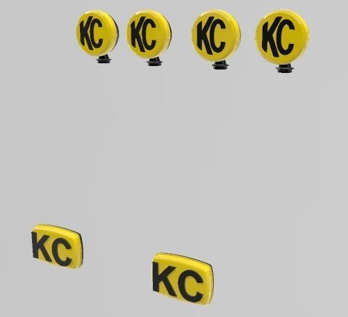 KC Lights for Marty McFly Hilux from Back to the Future 3D model 3D ...